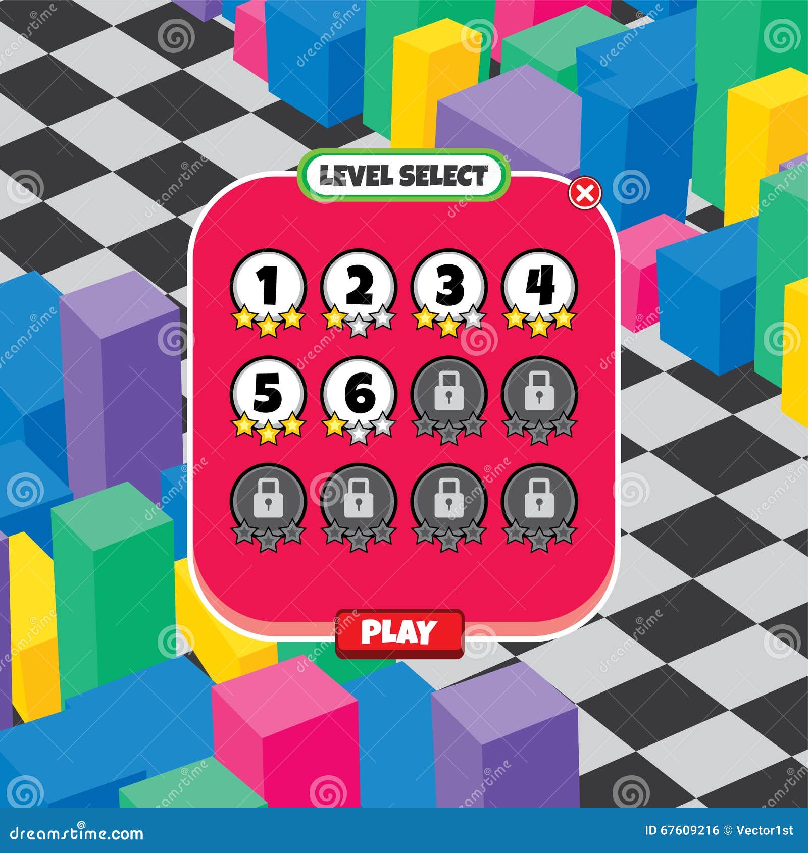 Game asset menu theme stock vector. Illustration of building - 67609216