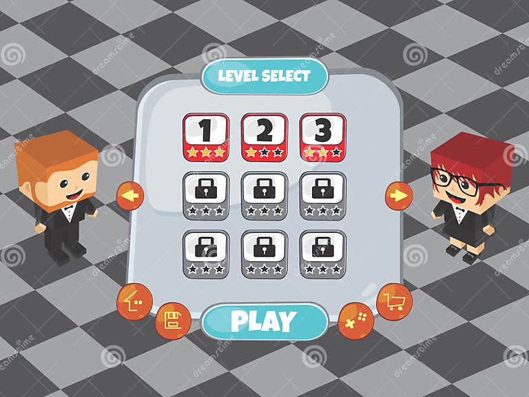 Game assets element stock vector. Illustration of round - 42836340