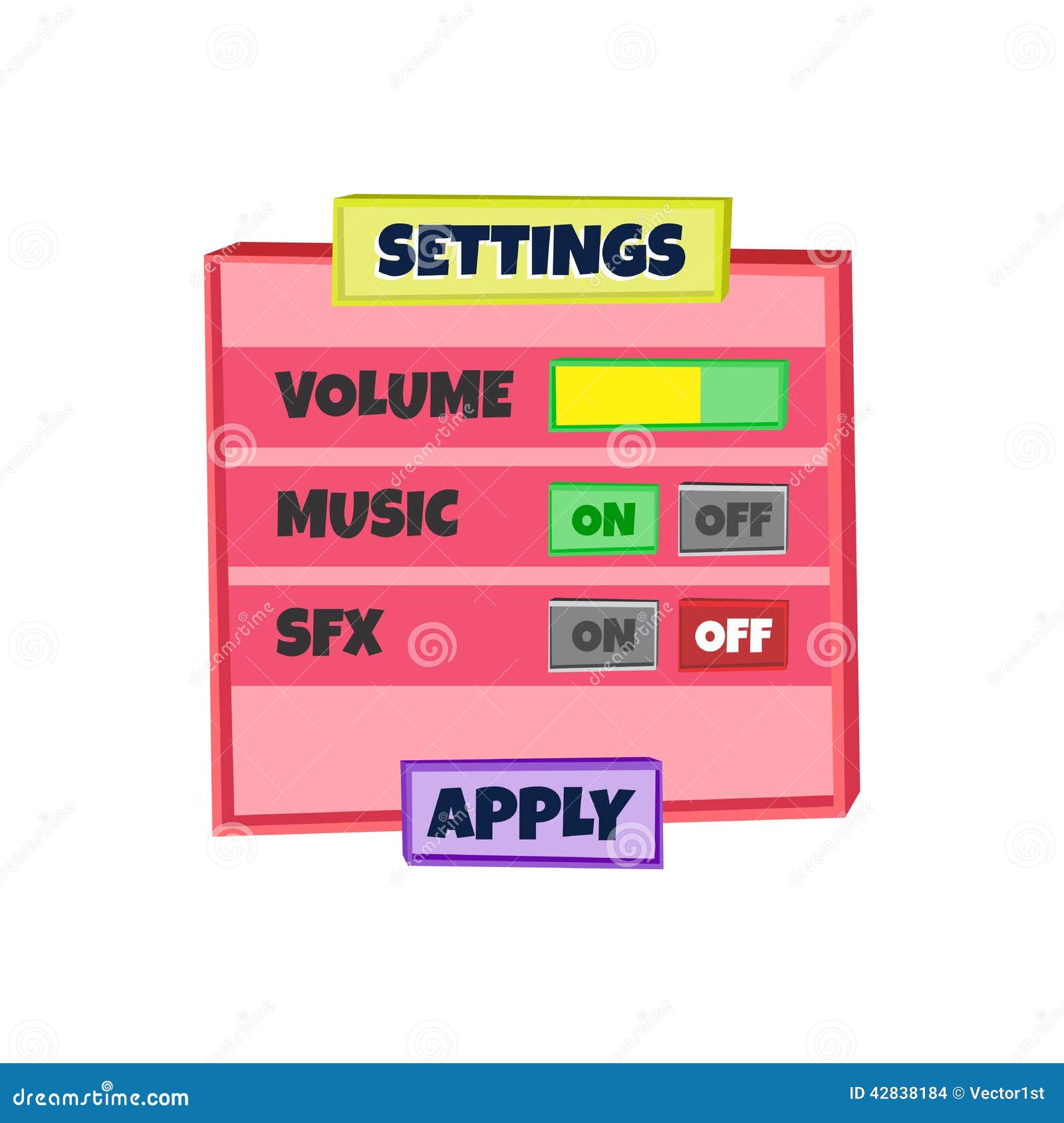 Game assets element stock vector. Illustration of meter - 42838184