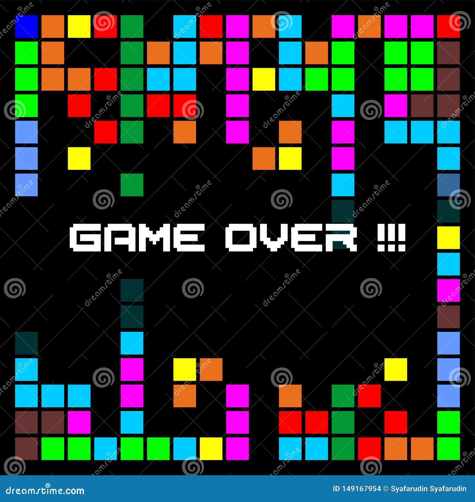 Game Background with Colorful Boxes Stock Illustration - Illustration ...