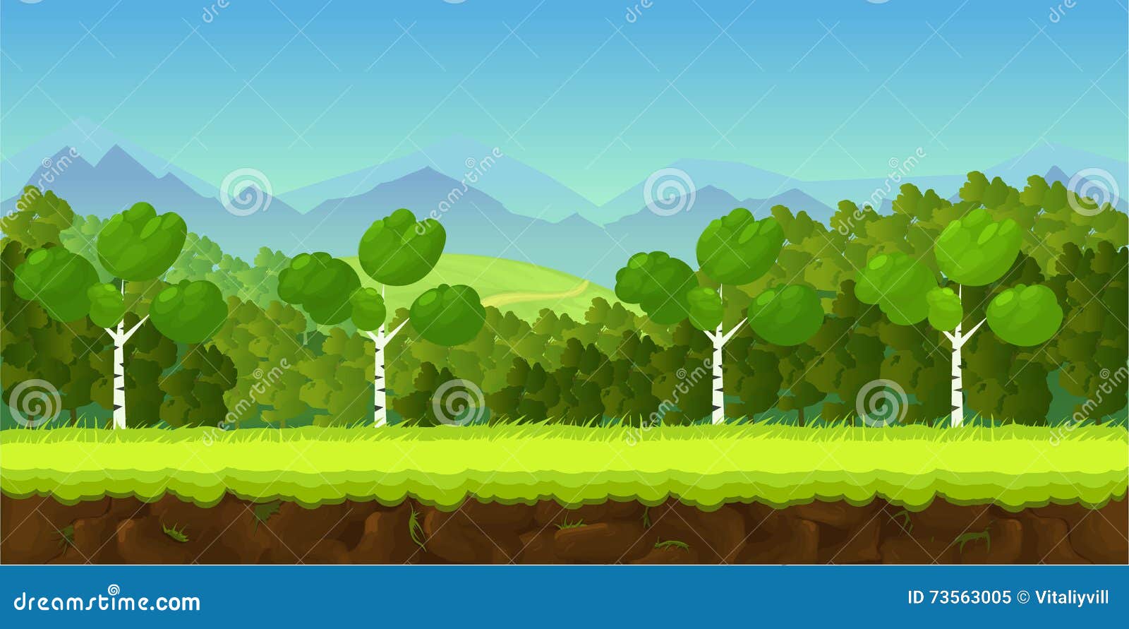 Game Background 2d Application. Cartoon Vector | CartoonDealer.com ...