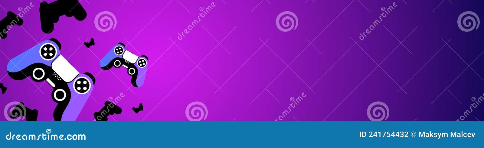 Game Background. Horizontal Banner or Backdrop with Trendy Gradient ...