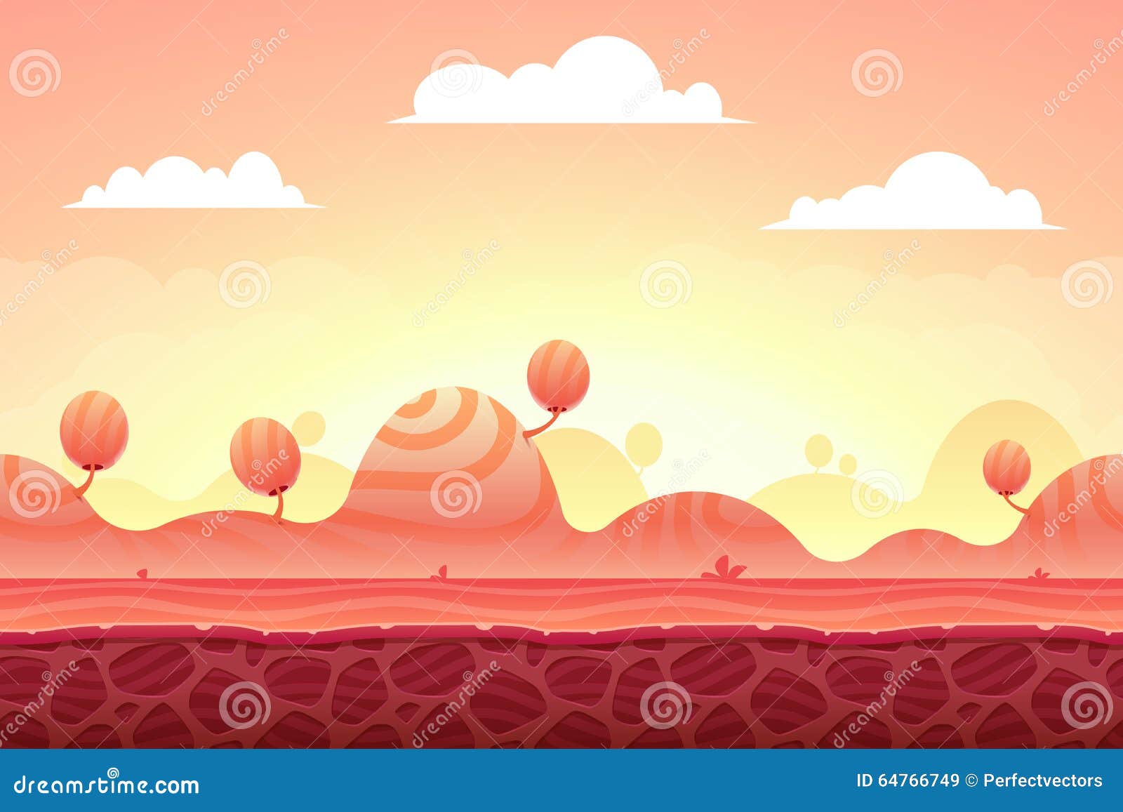 Game Background Made from Seamless Endless Elements Stock Vector ...
