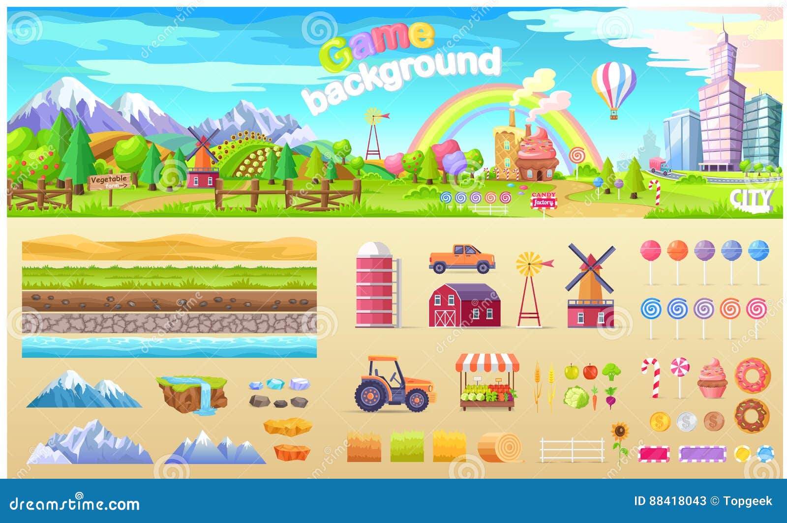 Land Types Linear Icons Set Vector Illustration | CartoonDealer.com ... Land Types Linear Icons Set Vector Illustration | CartoonDealer.com ...