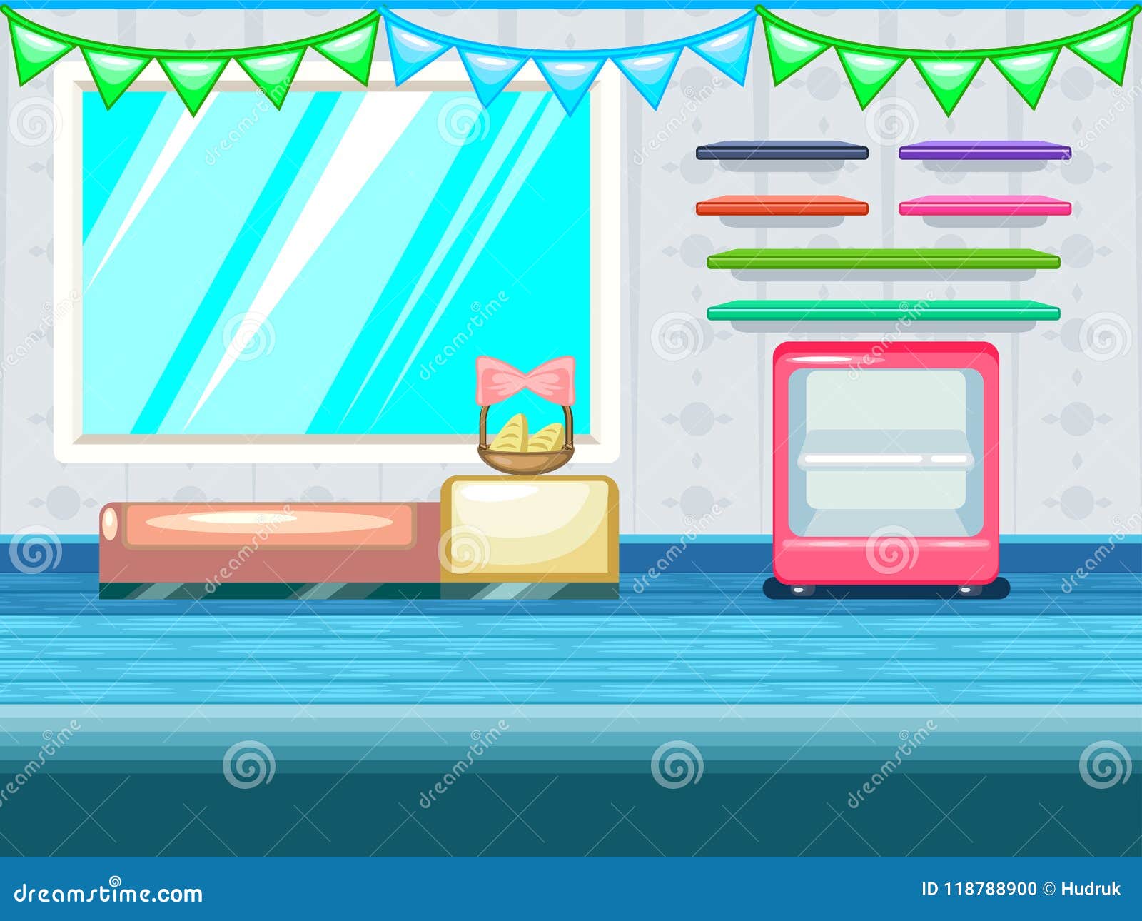 Game Background. Shop, Grocery Store Interior. Stock Vector ...