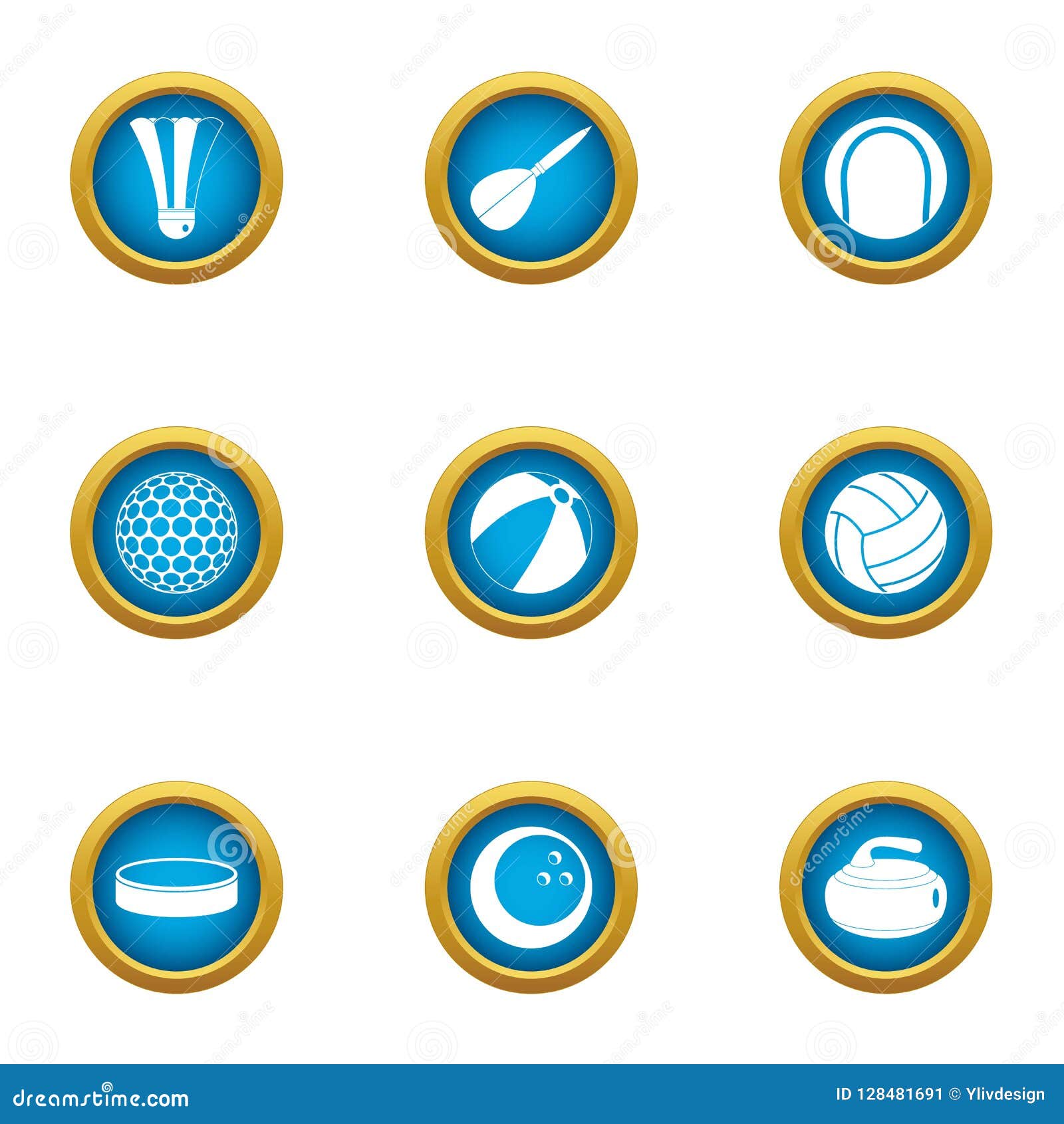 Game Balance Icons Set, Flat Style Stock Vector - Illustration of flat ...