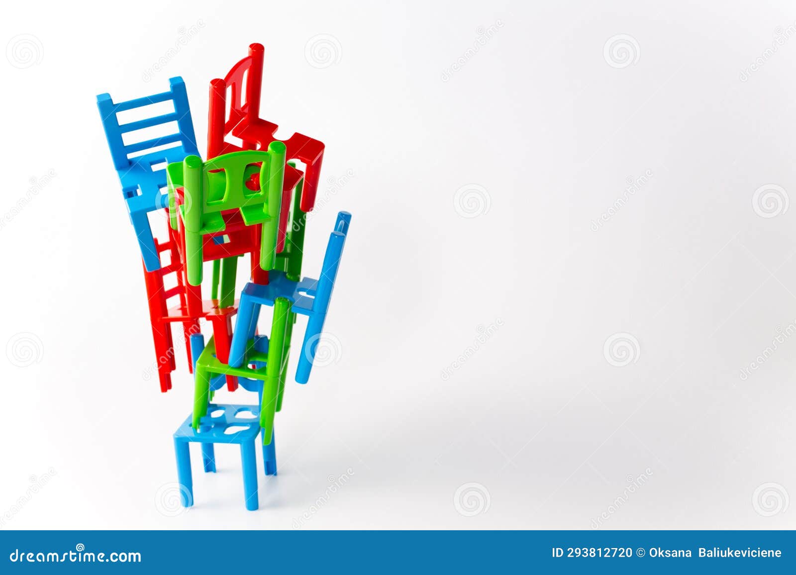 Game Balancing Chairs, Tower of Chairs. Stock Photo - Image of school ...