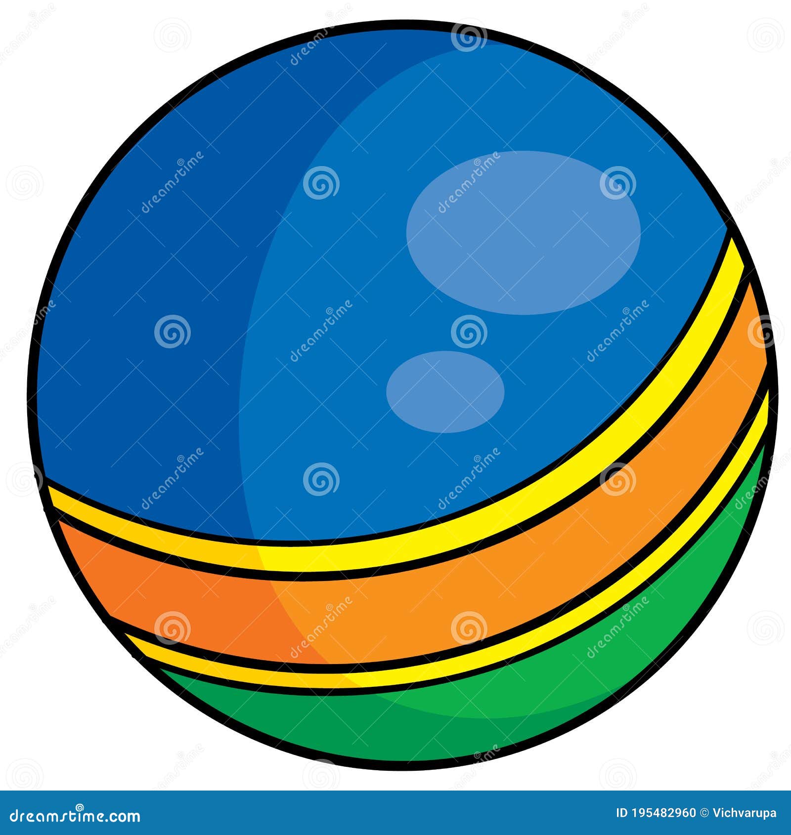 Game Ball in Different Colors, Isolated Object, Vector Illustration ...