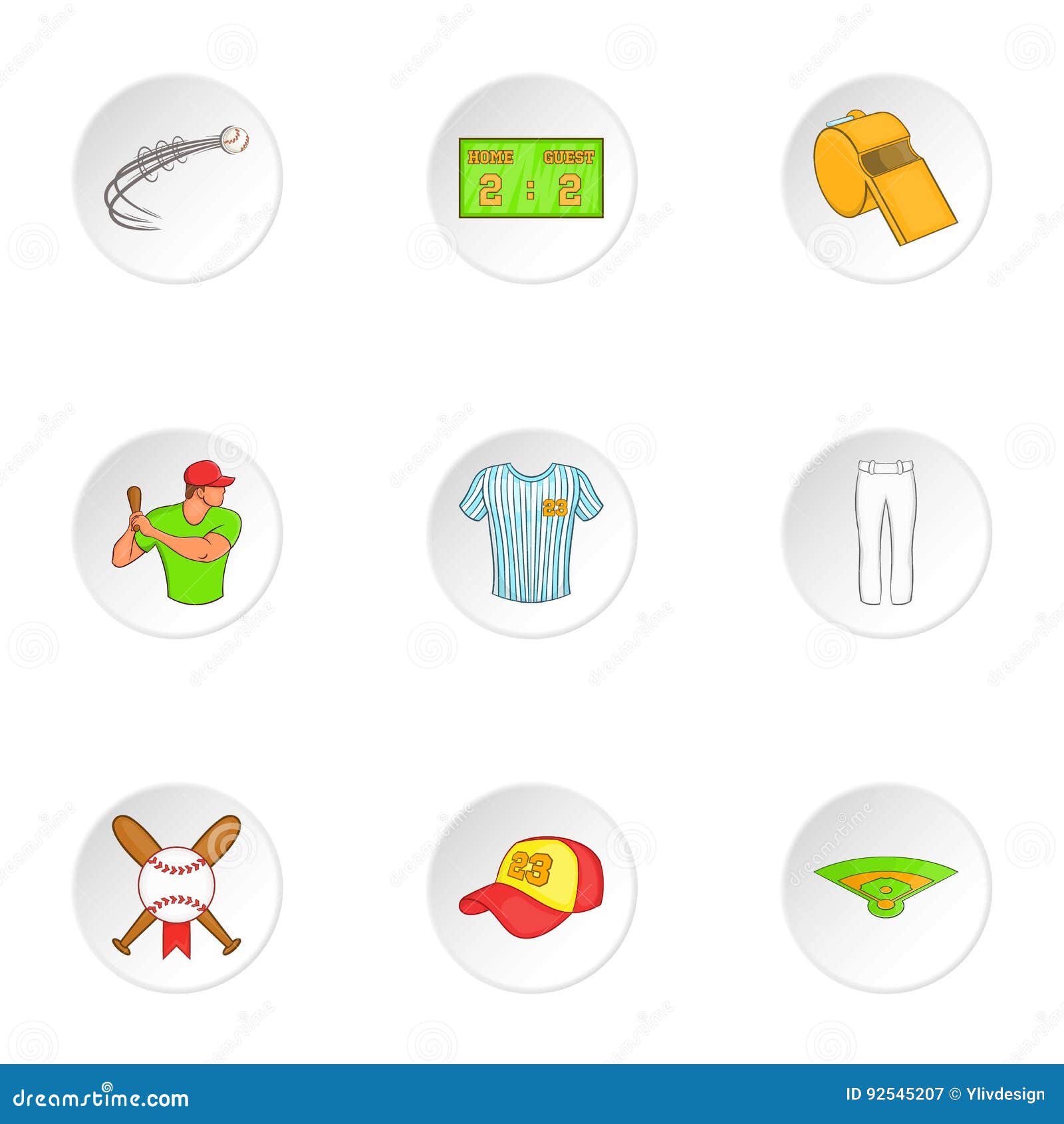 Game with Bat Icons Set, Cartoon Style Stock Vector - Illustration of ...