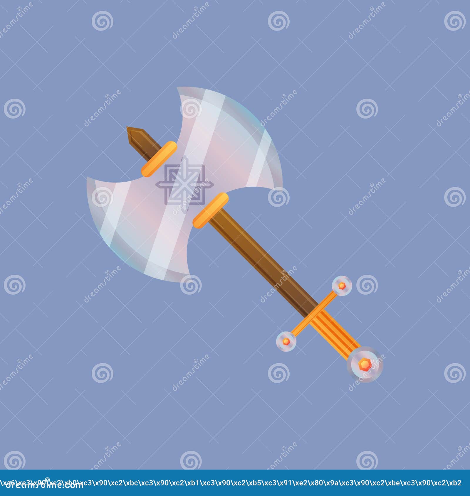 Game battle axe stock vector. Illustration of element - 84200512