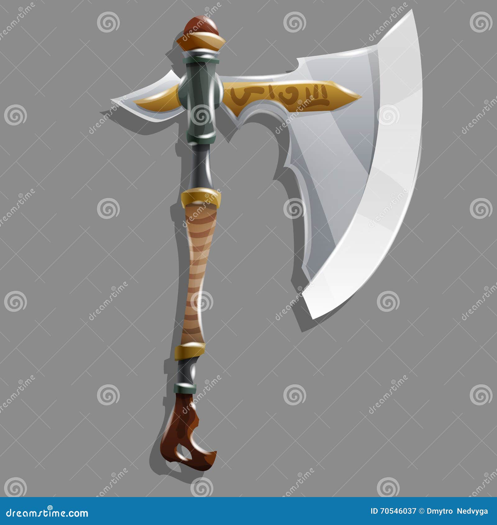 Game Battle Axe. stock vector. Illustration of object - 70546037