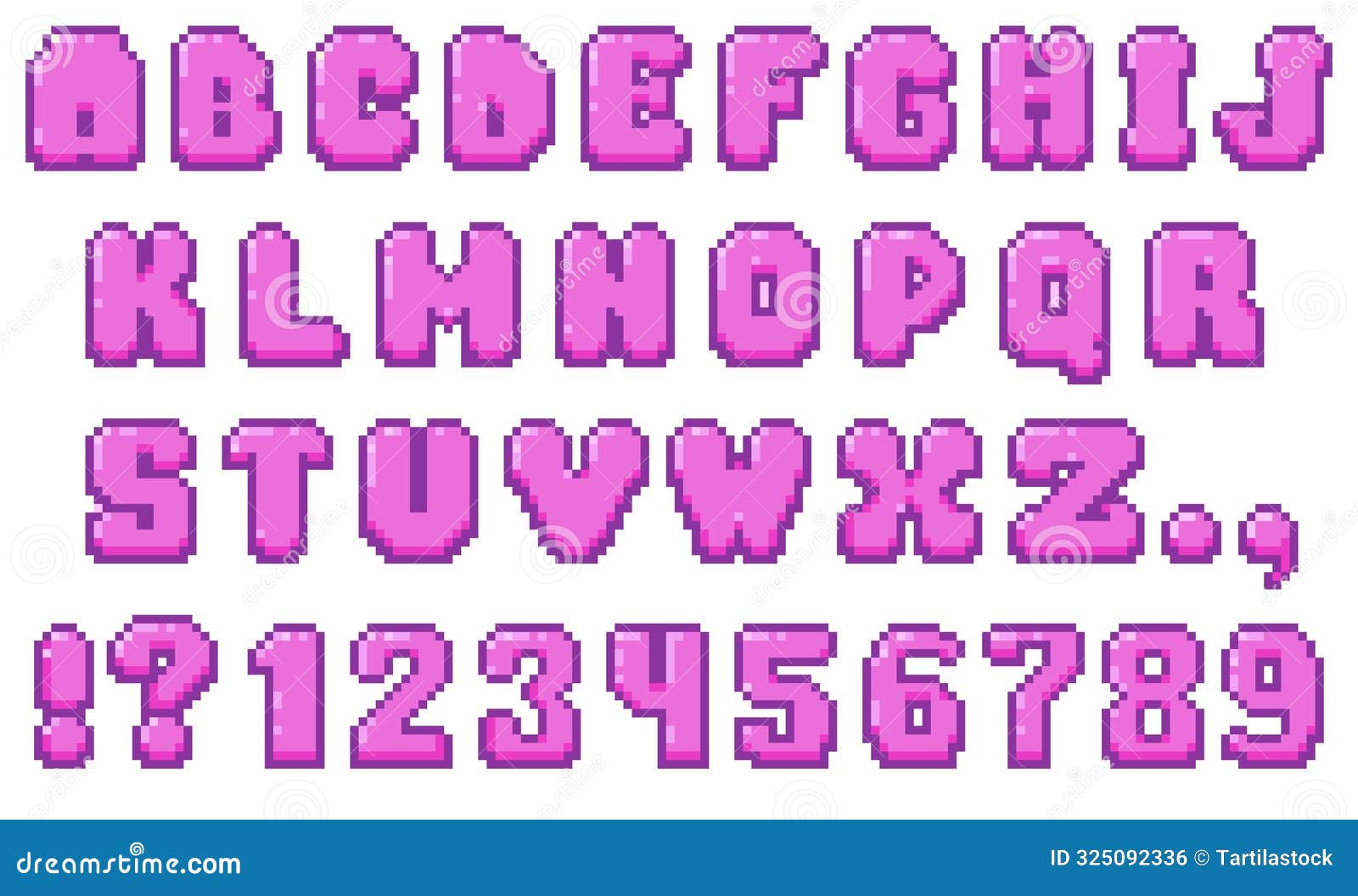 Retro Typeset. Letters And Numbers. Cartoon Vector | CartoonDealer.com ...