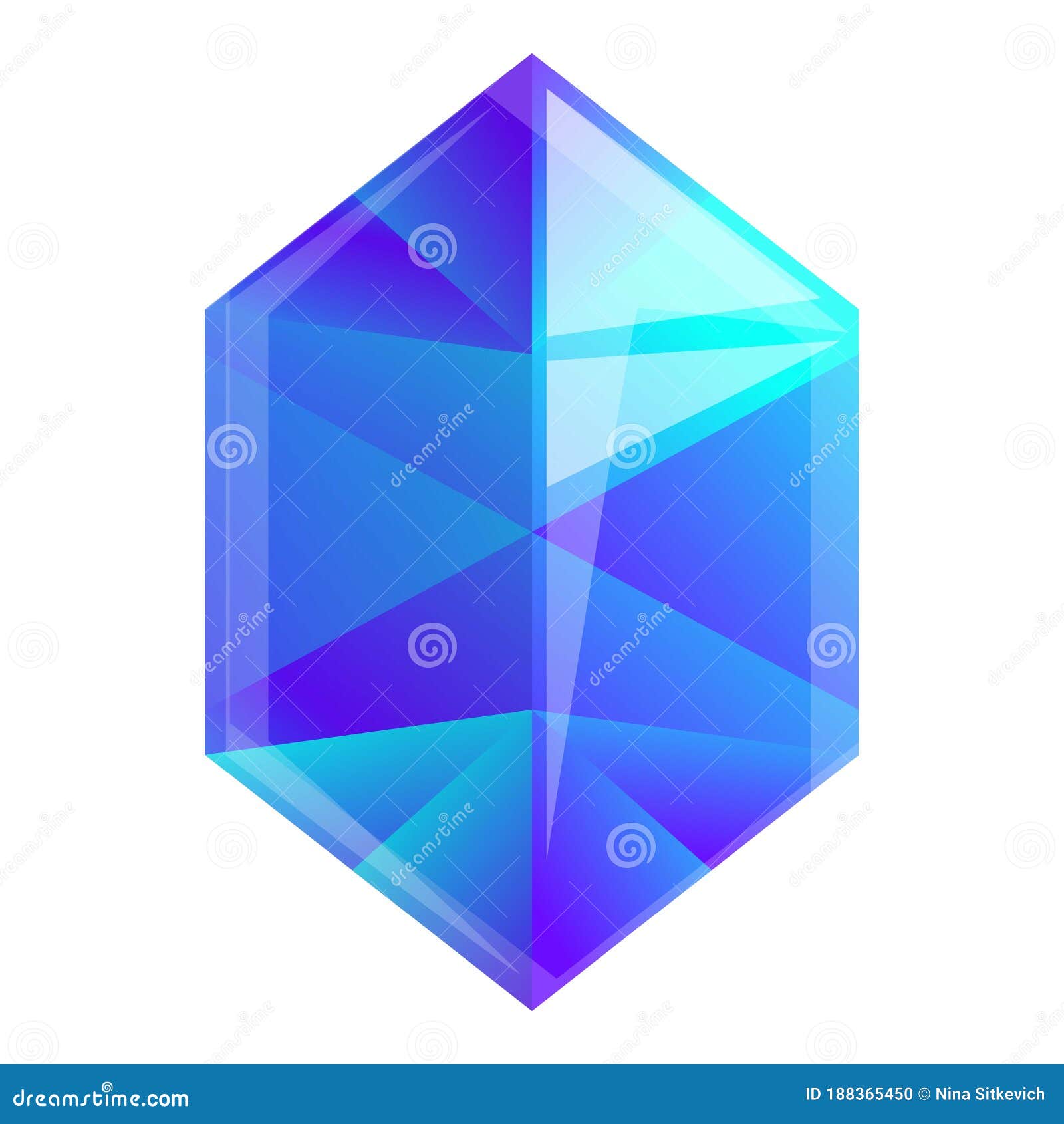 Game Blue Gemstone Icon, Cartoon Style Stock Vector - Illustration of ...