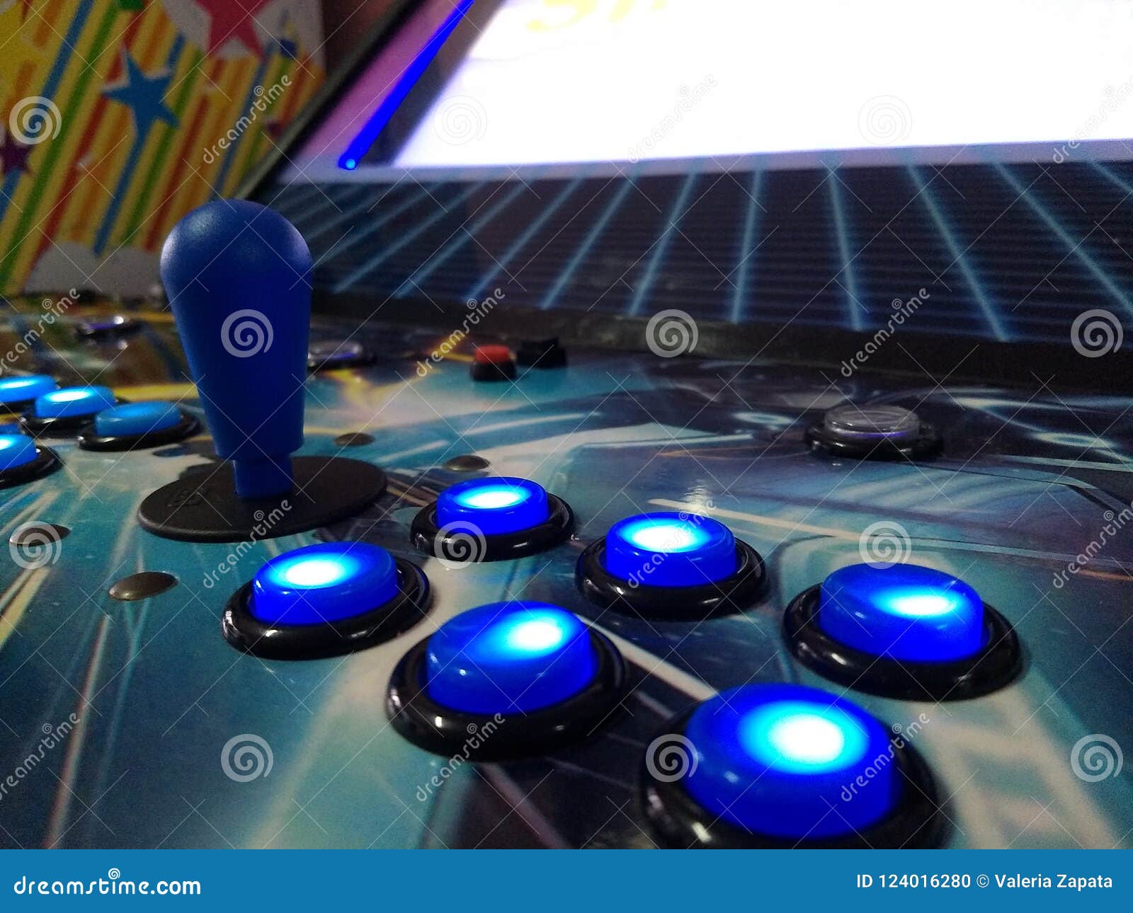 Game blue stock photo. Image of video, blue, game - 124016280