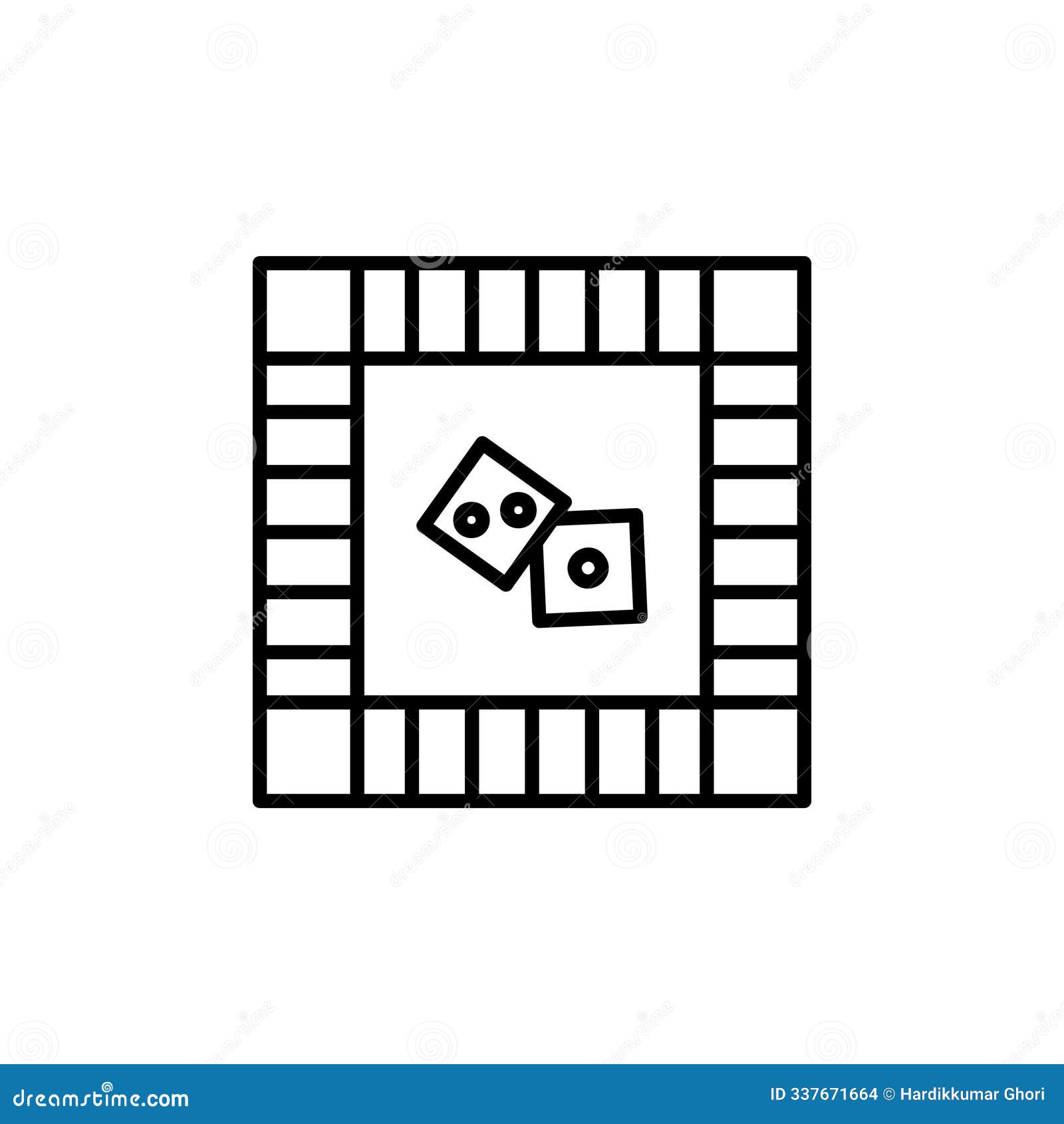 Game Board Icon Set. Monopoly Game Square Board Vector Symbol in Black ...