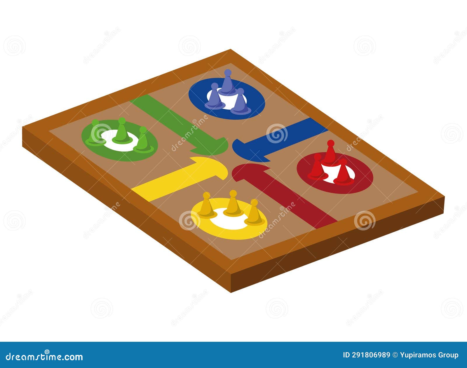 Game board parchis stock illustration. Illustration of field - 291806989