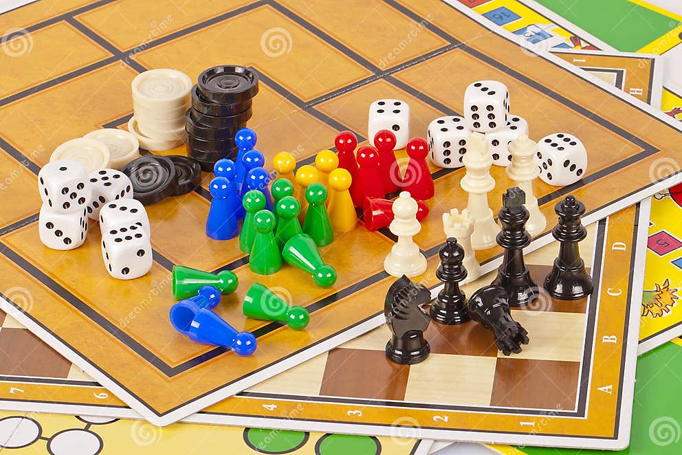 Game boards and pieces stock image. Image of entertainment - 19435317