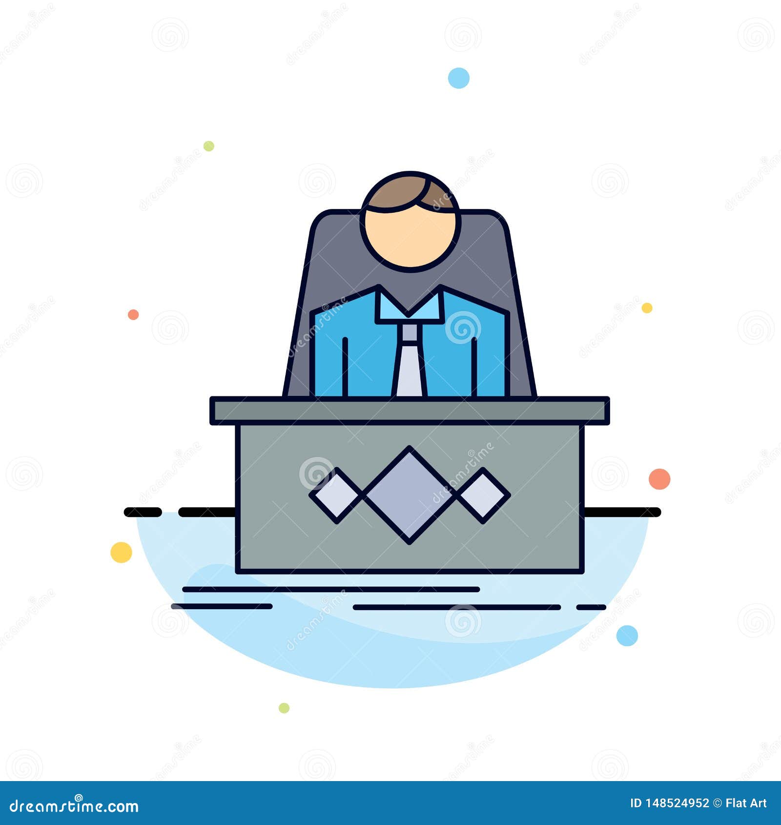 Game, Boss, Legend, Master, CEO Flat Color Icon Vector Stock Vector ...