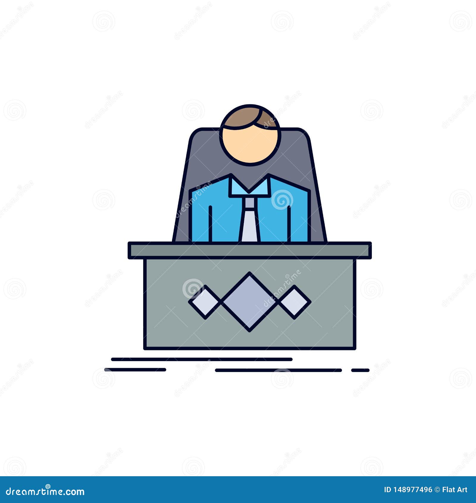 Game, Boss, Legend, Master, CEO Flat Color Icon Vector Stock Vector ...