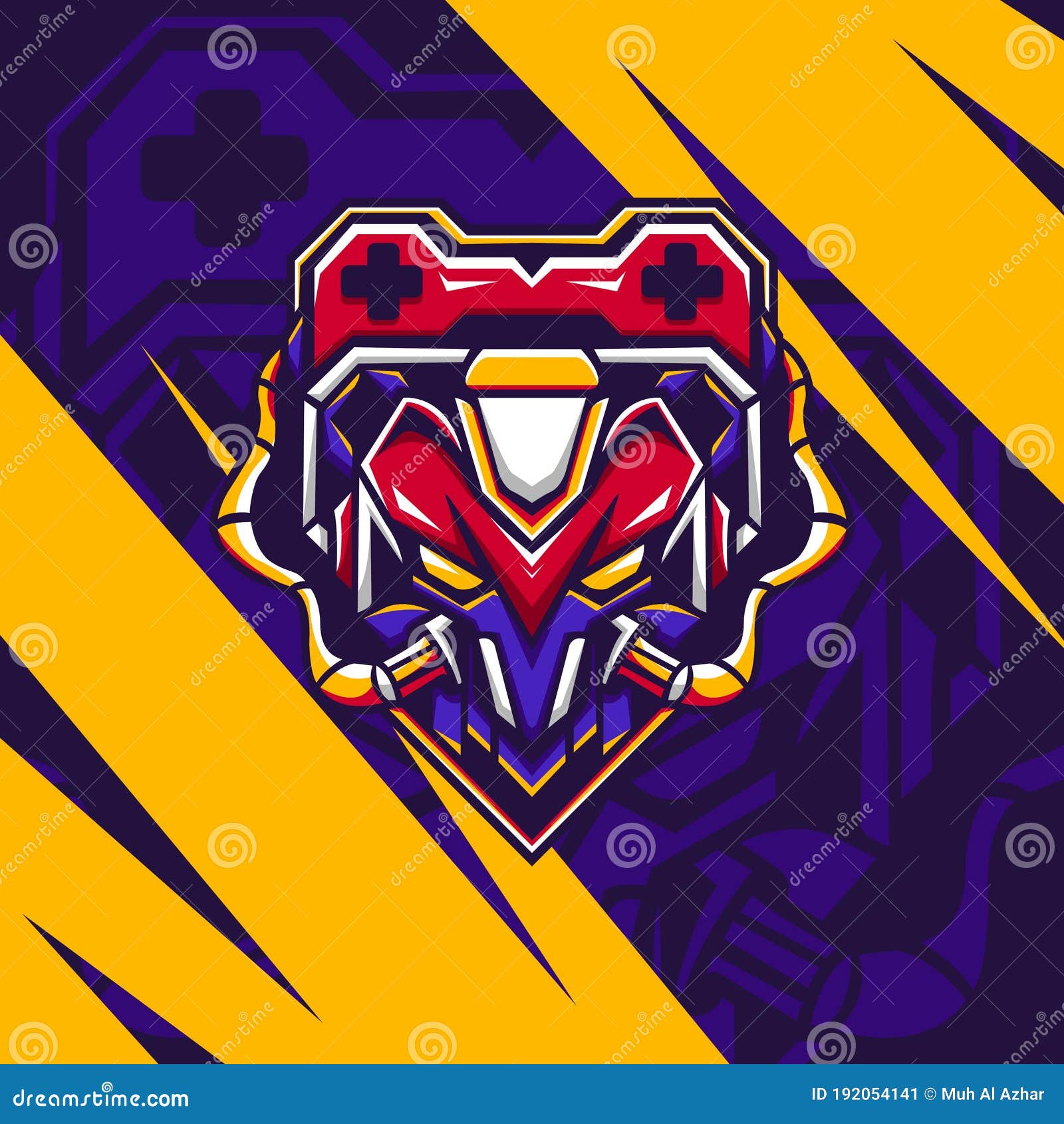 Game Bot Mascot stock vector. Illustration of symbol - 192054141