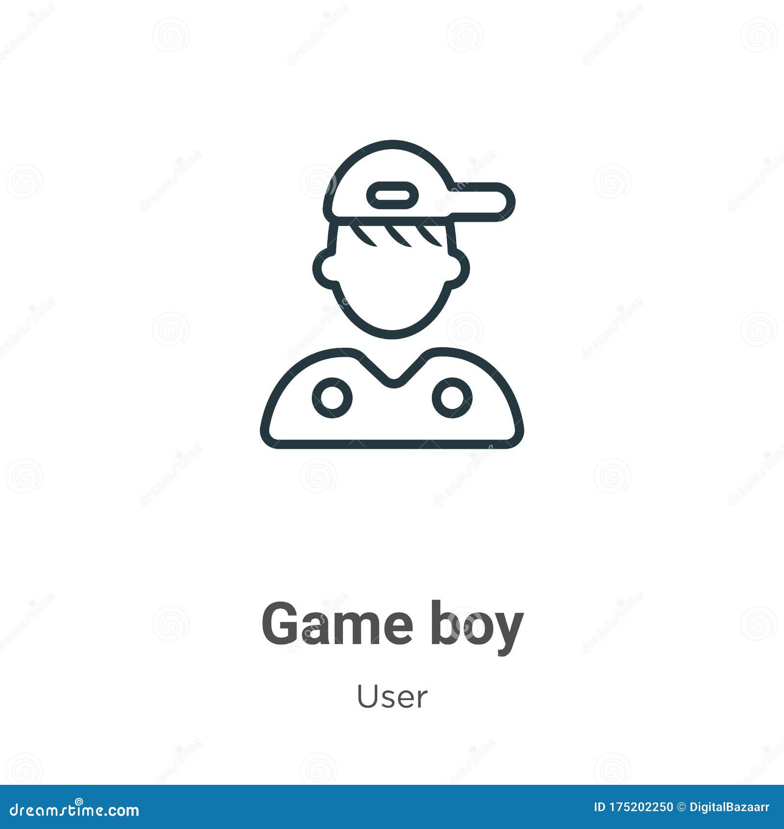 Game Boy Outline Vector Icon. Thin Line Black Game Boy Icon, Flat ...