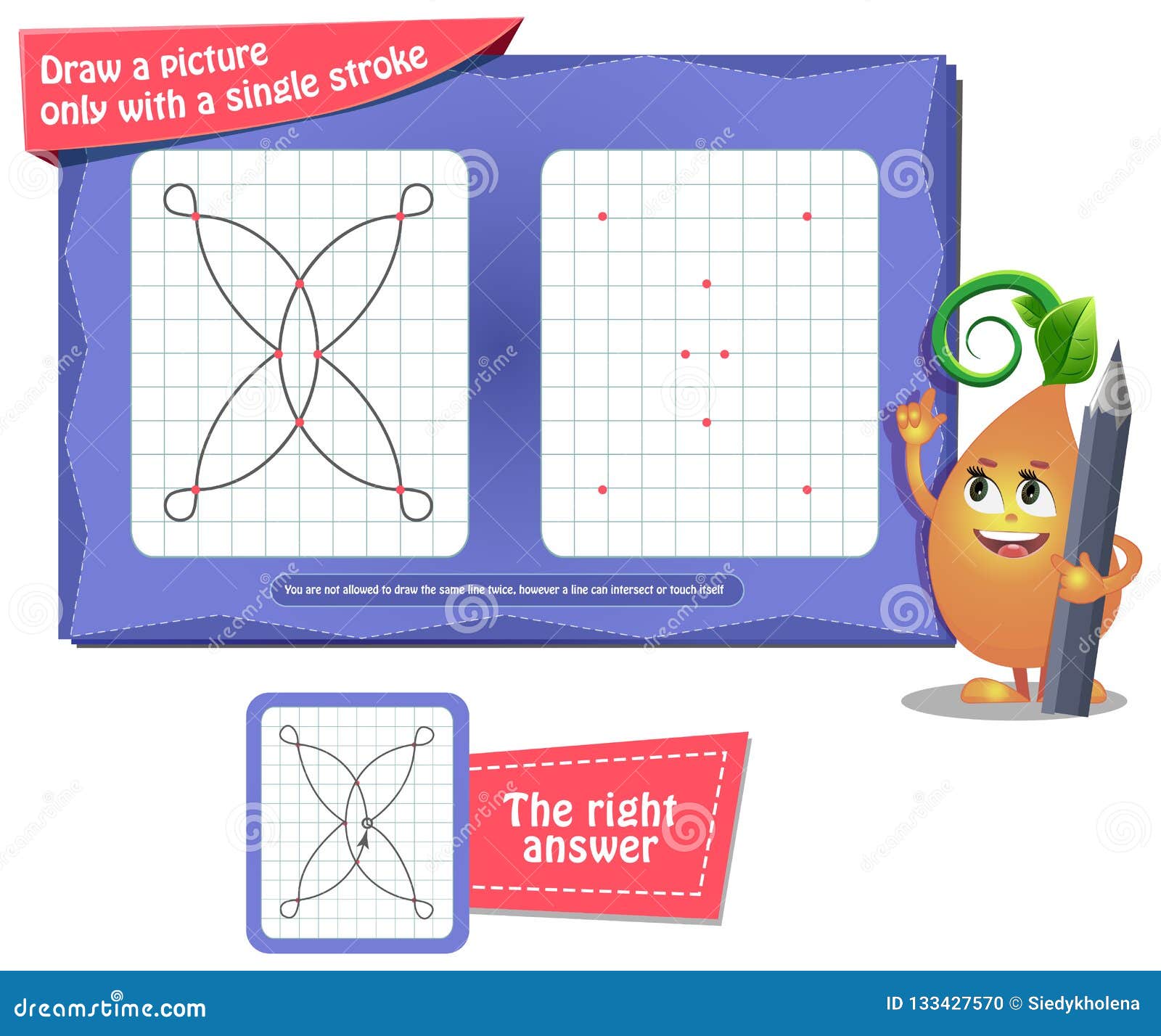 Game for Brain Single Stroke Stock Illustration - Illustration of ...