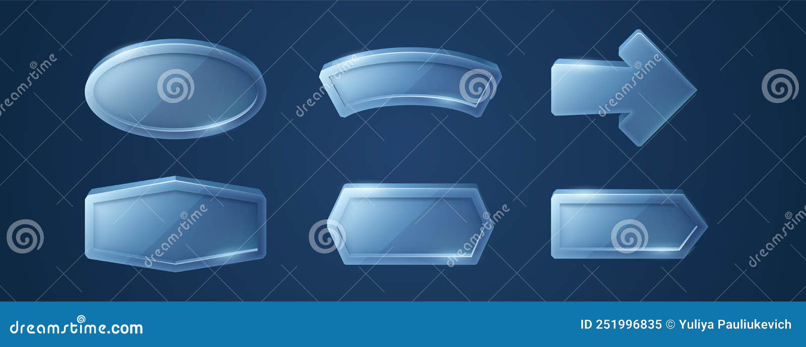 Game Buttons, Cartoon Menu Interface Glossy Blocks Stock Vector ...