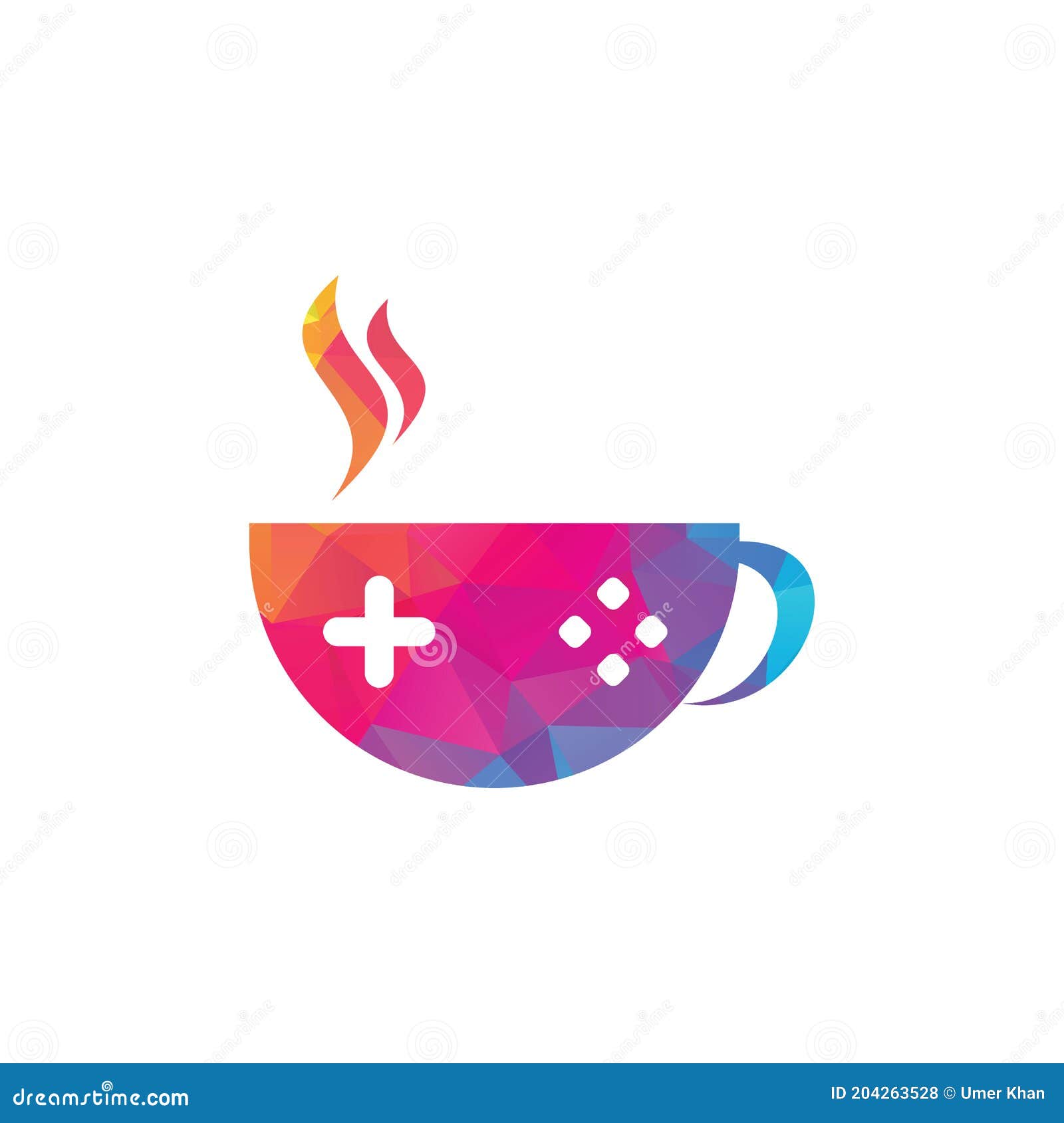 Game Cafe Logo Design Template. Stock Vector - Illustration of play ...