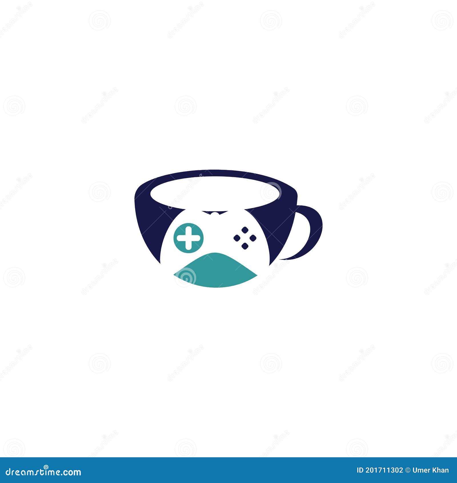 Game Cafe Logo. Game Button on Coffee Cup Logo Stock Vector ...