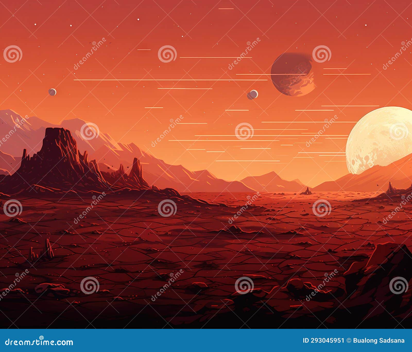 The Game is Called Mars Planet Landscape 8 Bit and is a Retro Art Game ...