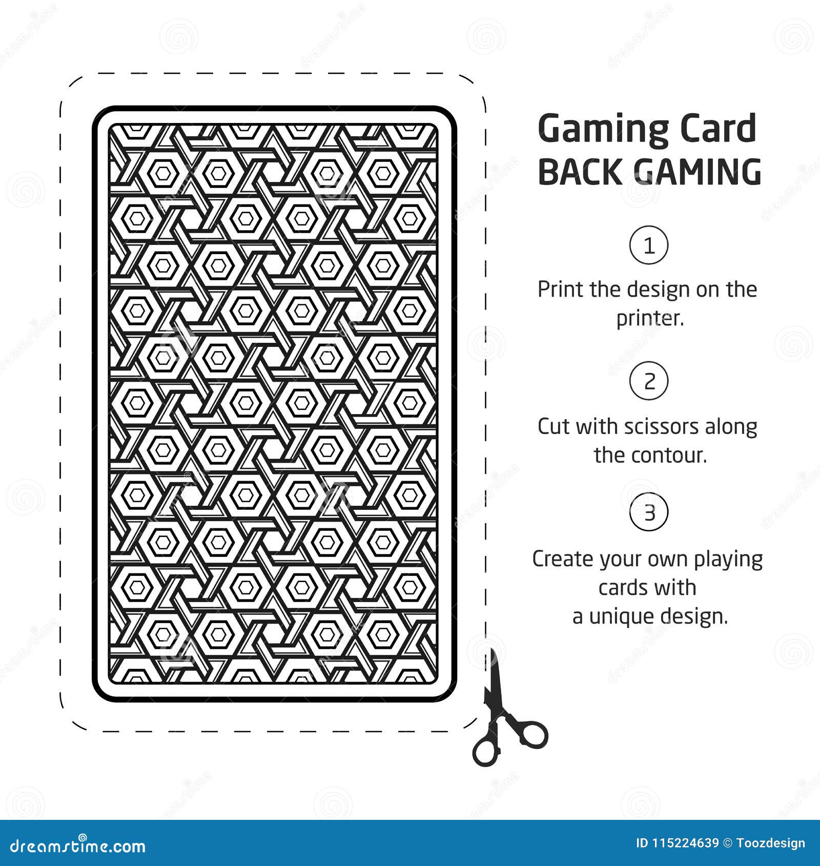 Card Back Abstract Pattern Background Underside Stock Vector ...