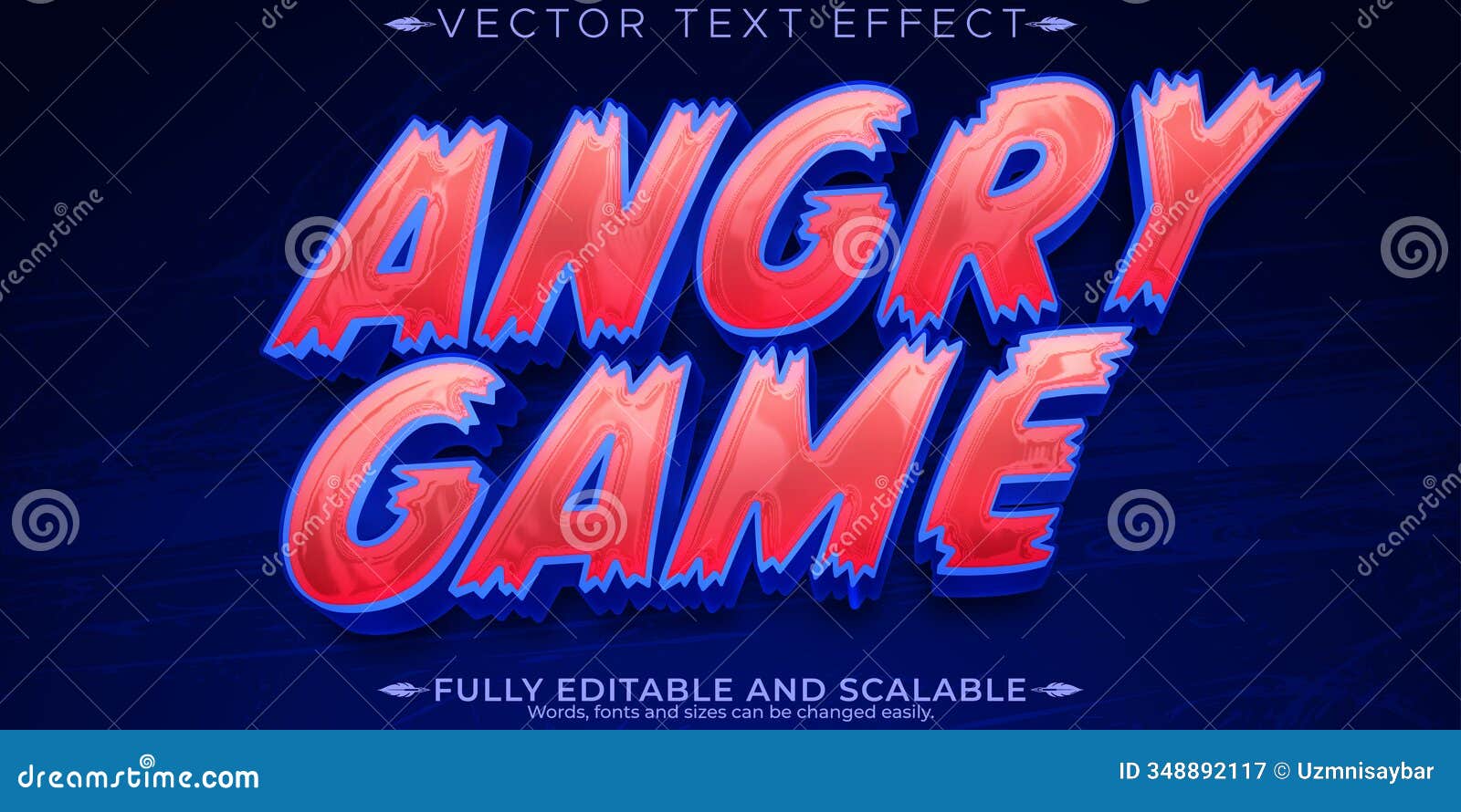 Game Cartoon Text Effect, Editable Comic and Funny Text Style Stock ...