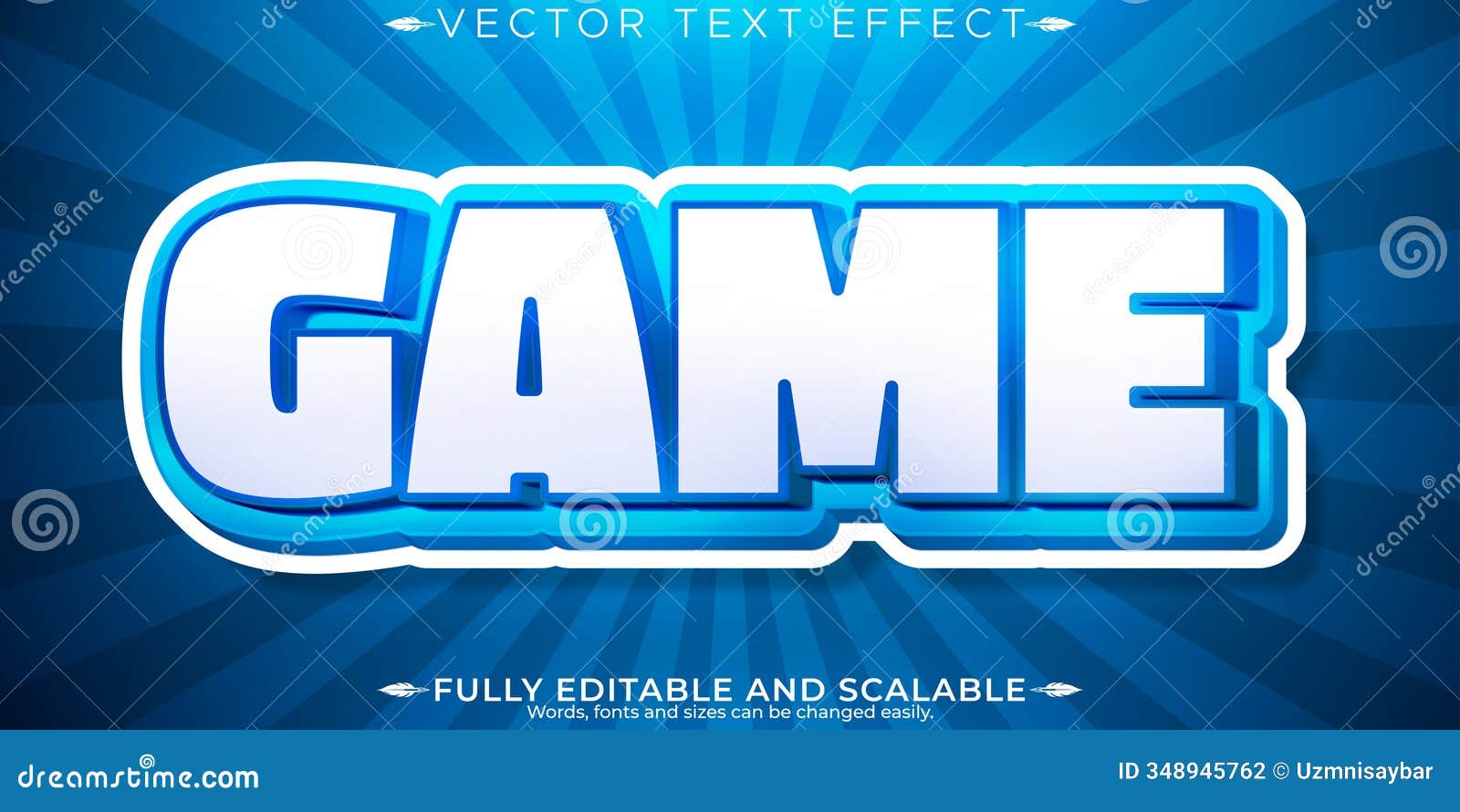 Game Cartoon Text Effect, Editable Kids and School Text Style Stock ...