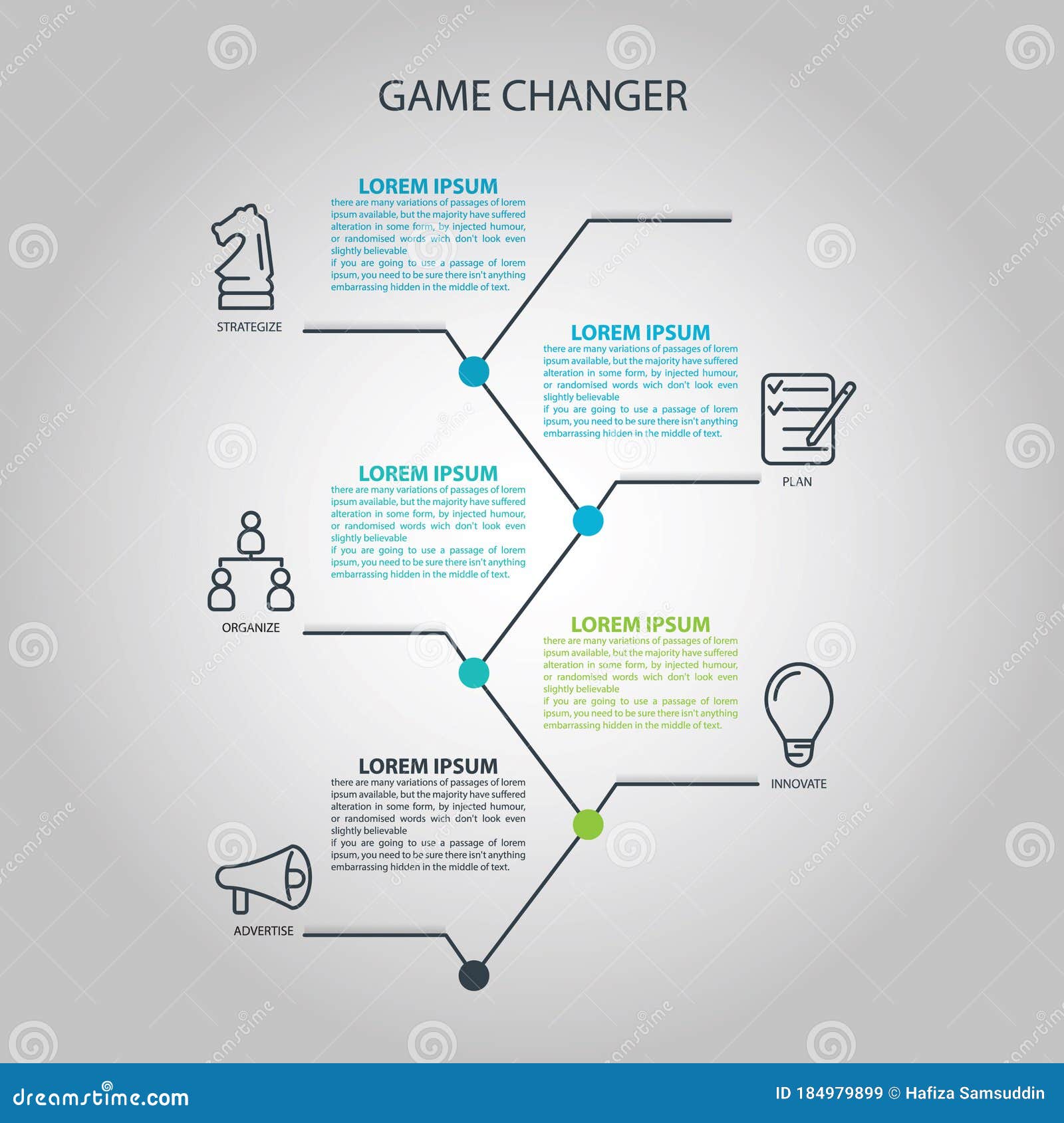 Game Changer Infographic. Vector Illustration Decorative Design Stock ...
