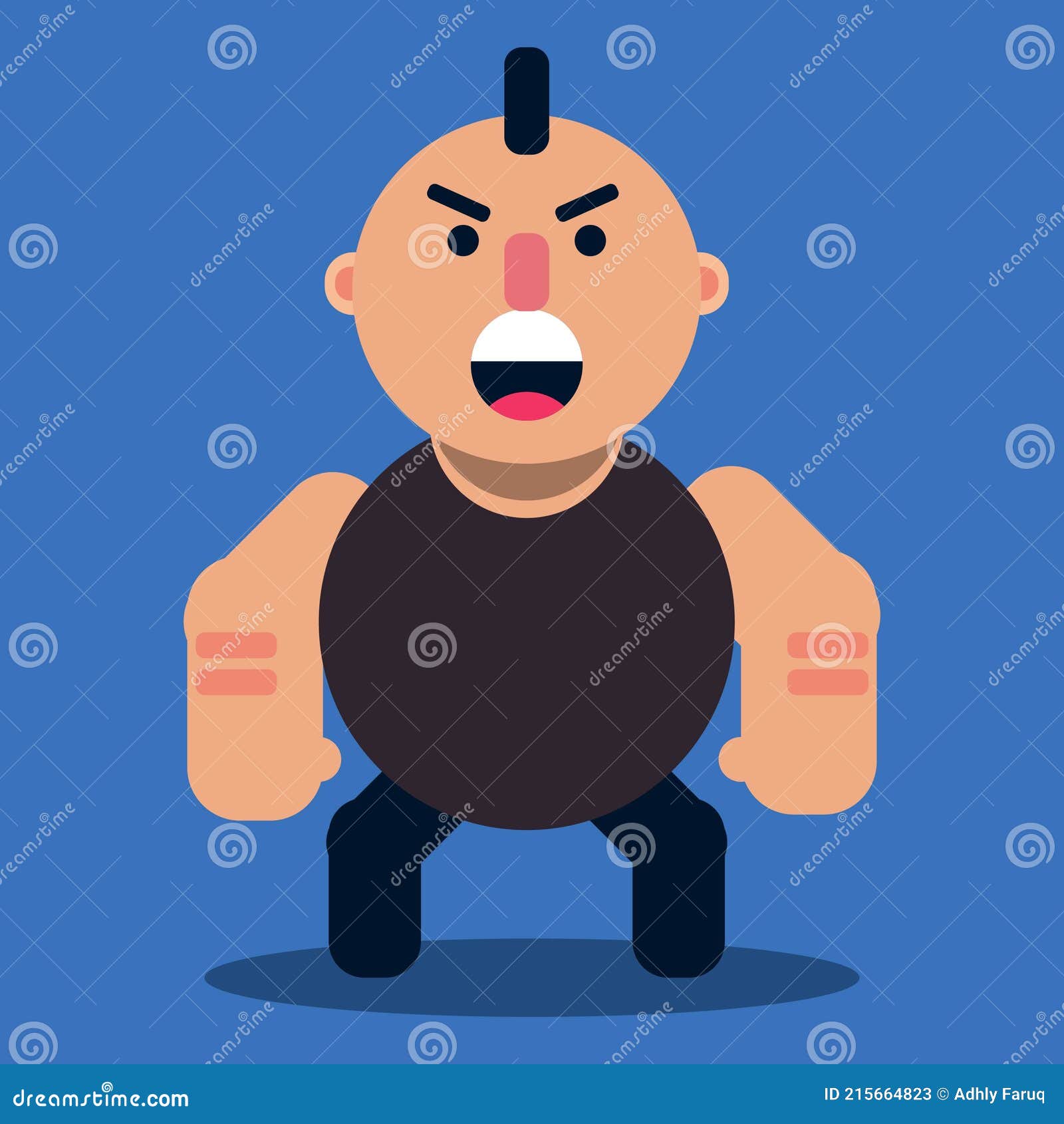 The Muscular Man - Game Character Stock Vector - Illustration of ...