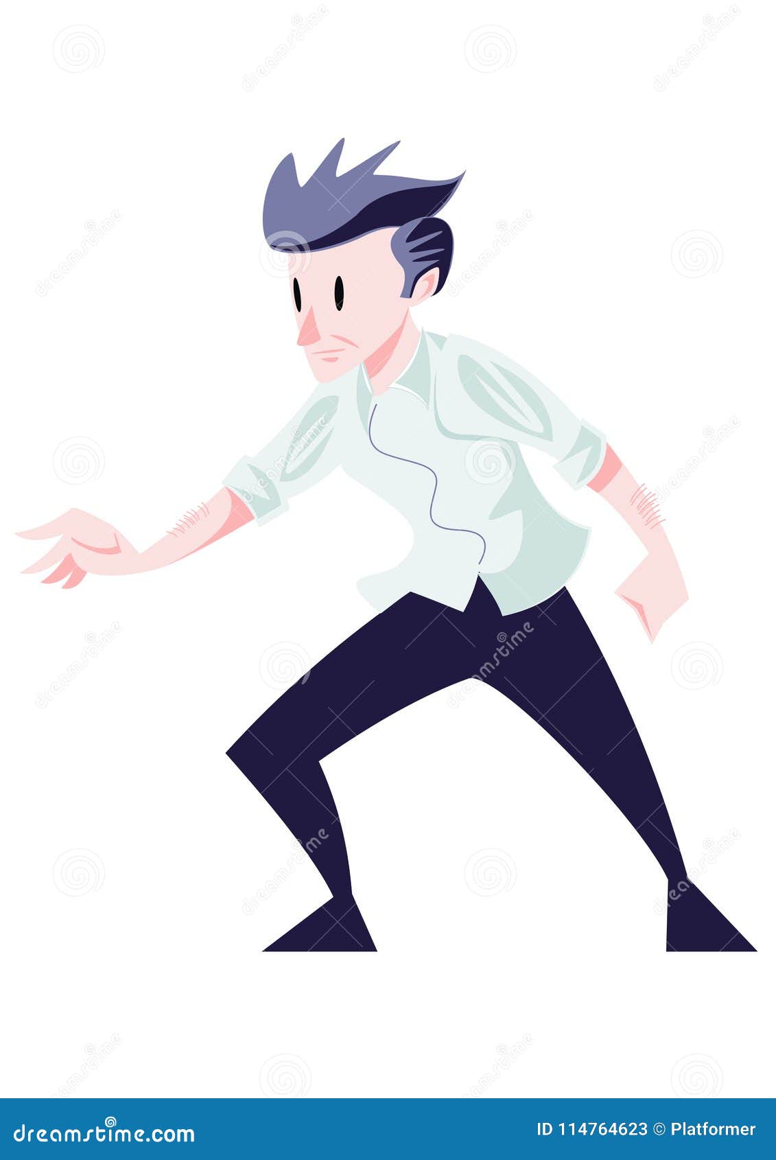Game Character in Idle Stance Stock Vector - Illustration of position ...