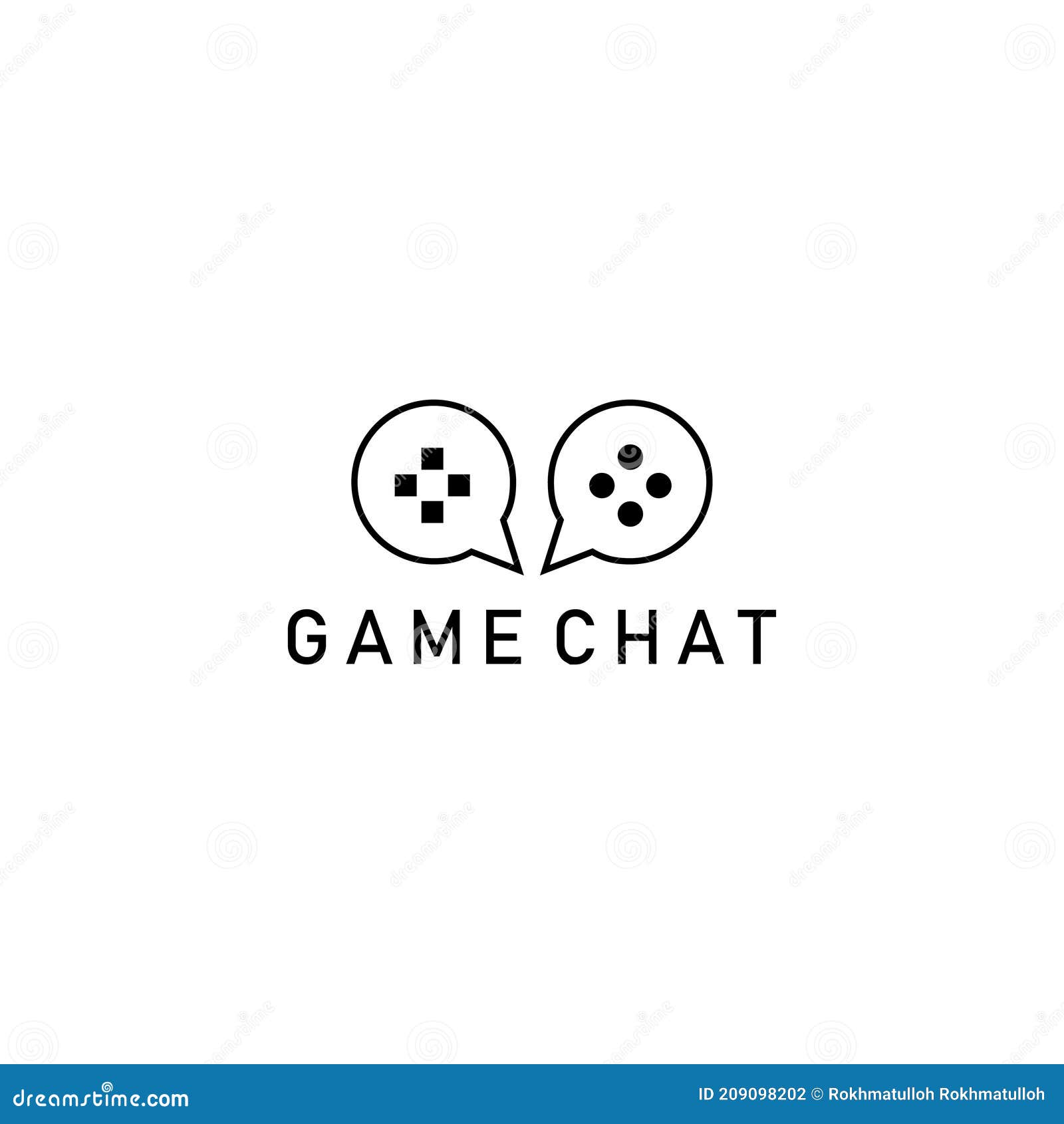 Game Chat Logo Design Vector Illustration Stock Vector - Illustration ...