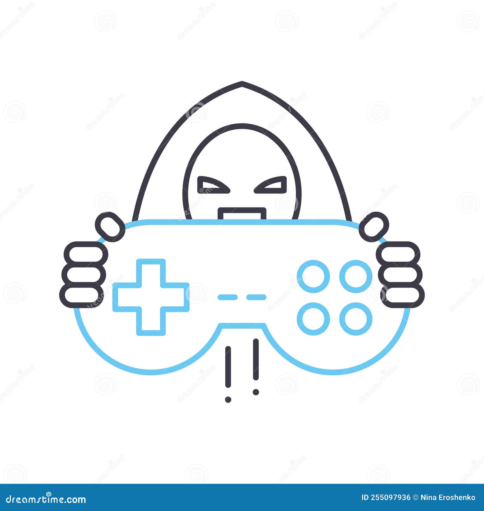 Game Cheat Line Icon, Outline Symbol, Vector Illustration, Concept Sign ...