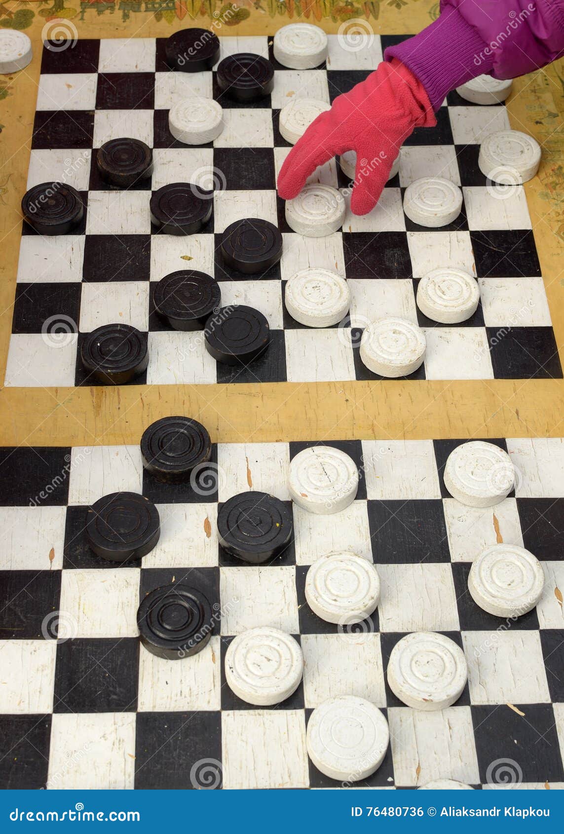 The Game of Checkers on the Table. Stock Photo - Image of hobbies, game ...