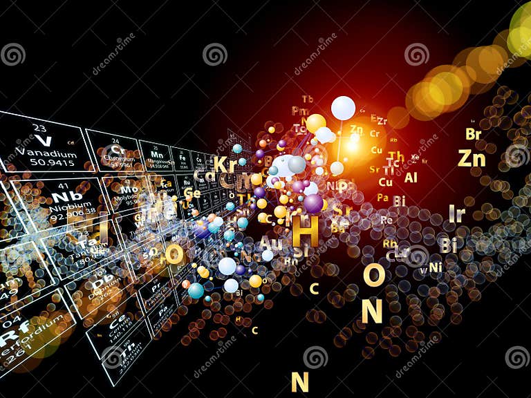 Game of Chemical Elements stock illustration. Illustration of science ...