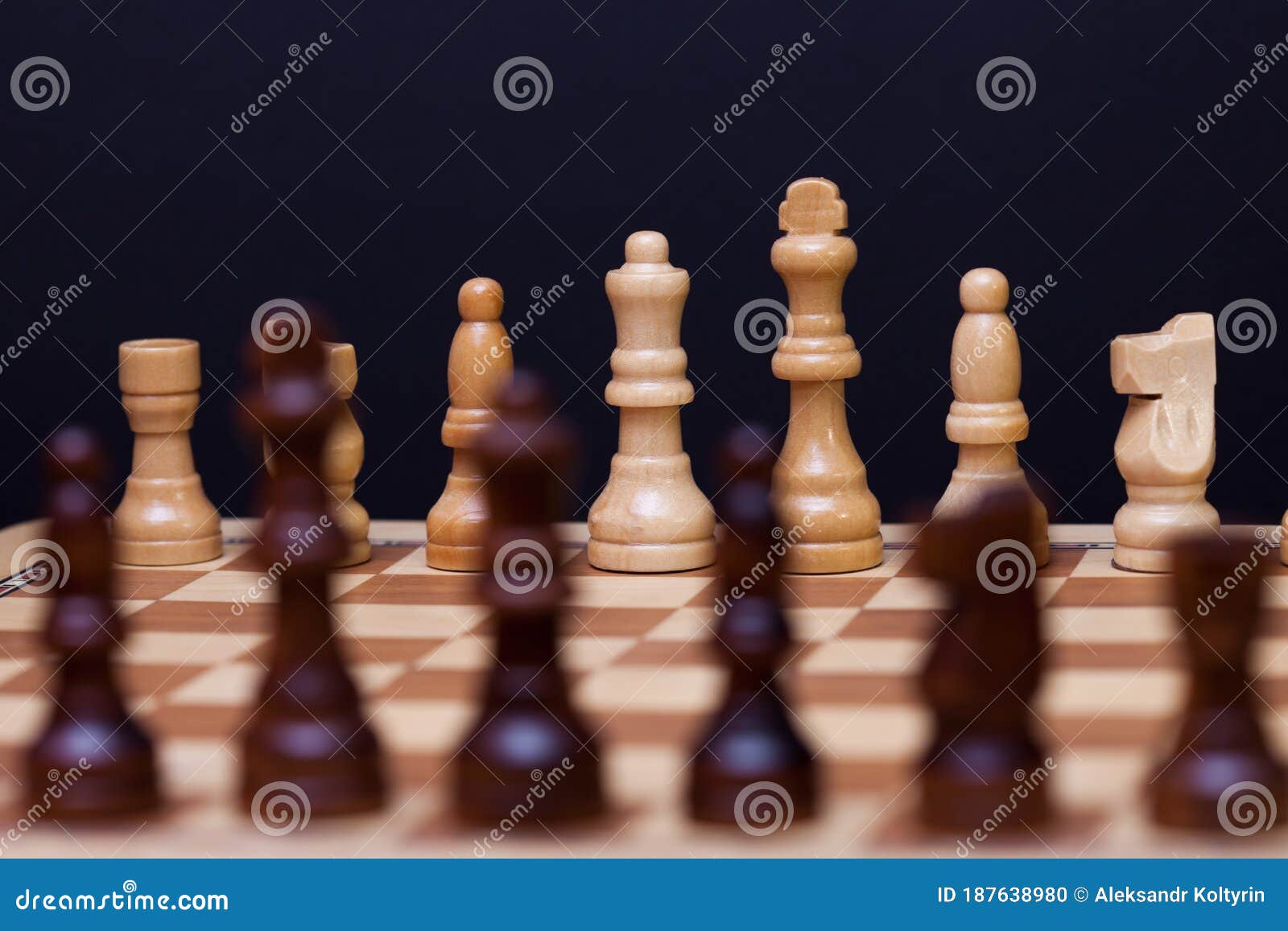 A Game of Chess, the Beginning of a Chess Game Two Sides Opposite Each ...