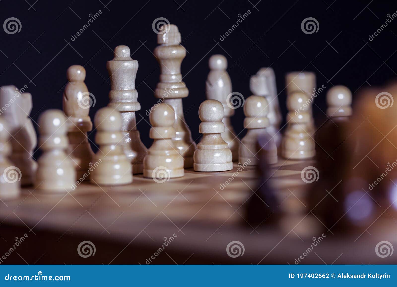 A Game of Chess, the Beginning of a Chess Game Two Sides Opposite Each ...