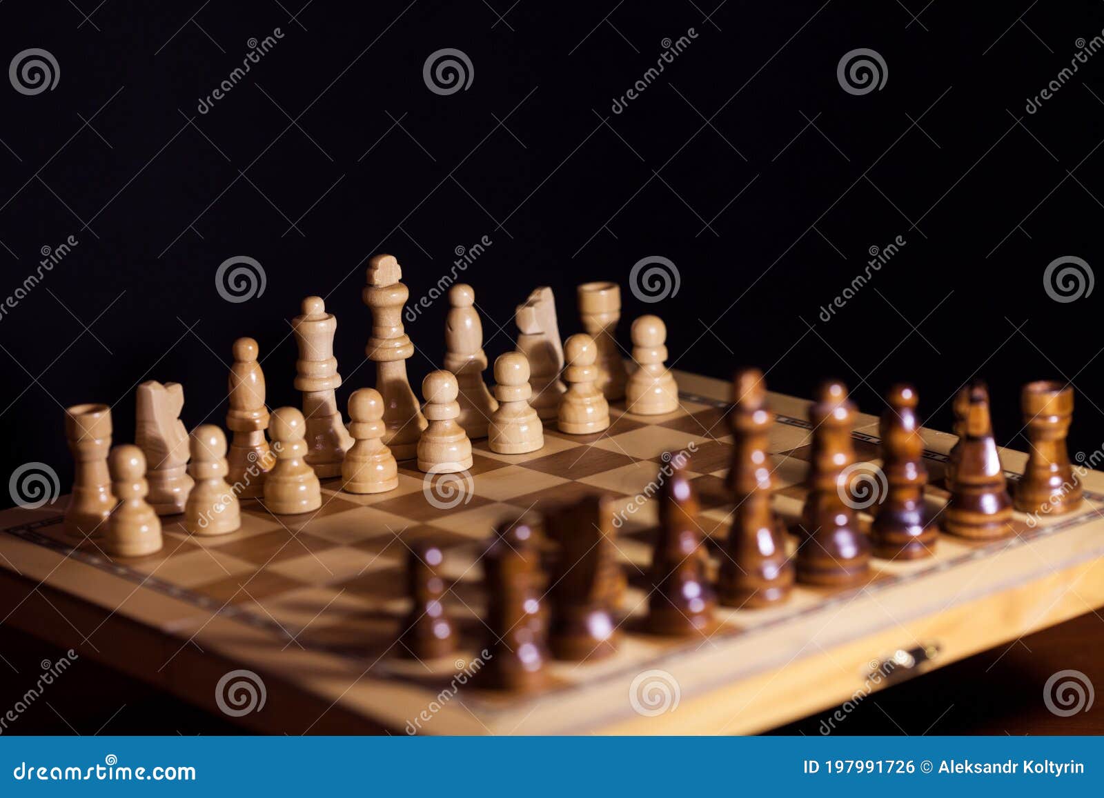 A Game of Chess, the Beginning of a Chess Game Two Sides Opposite Each ...