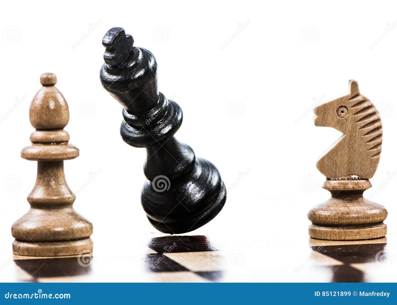 Game of Chess with a Falling King Stock Image - Image of strategic ...