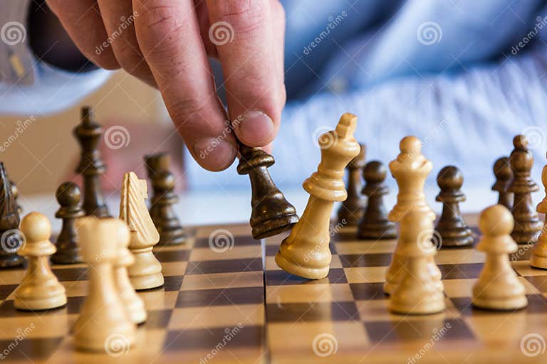 Game of chess stock photo. Image of figure, macro, move - 53719672
