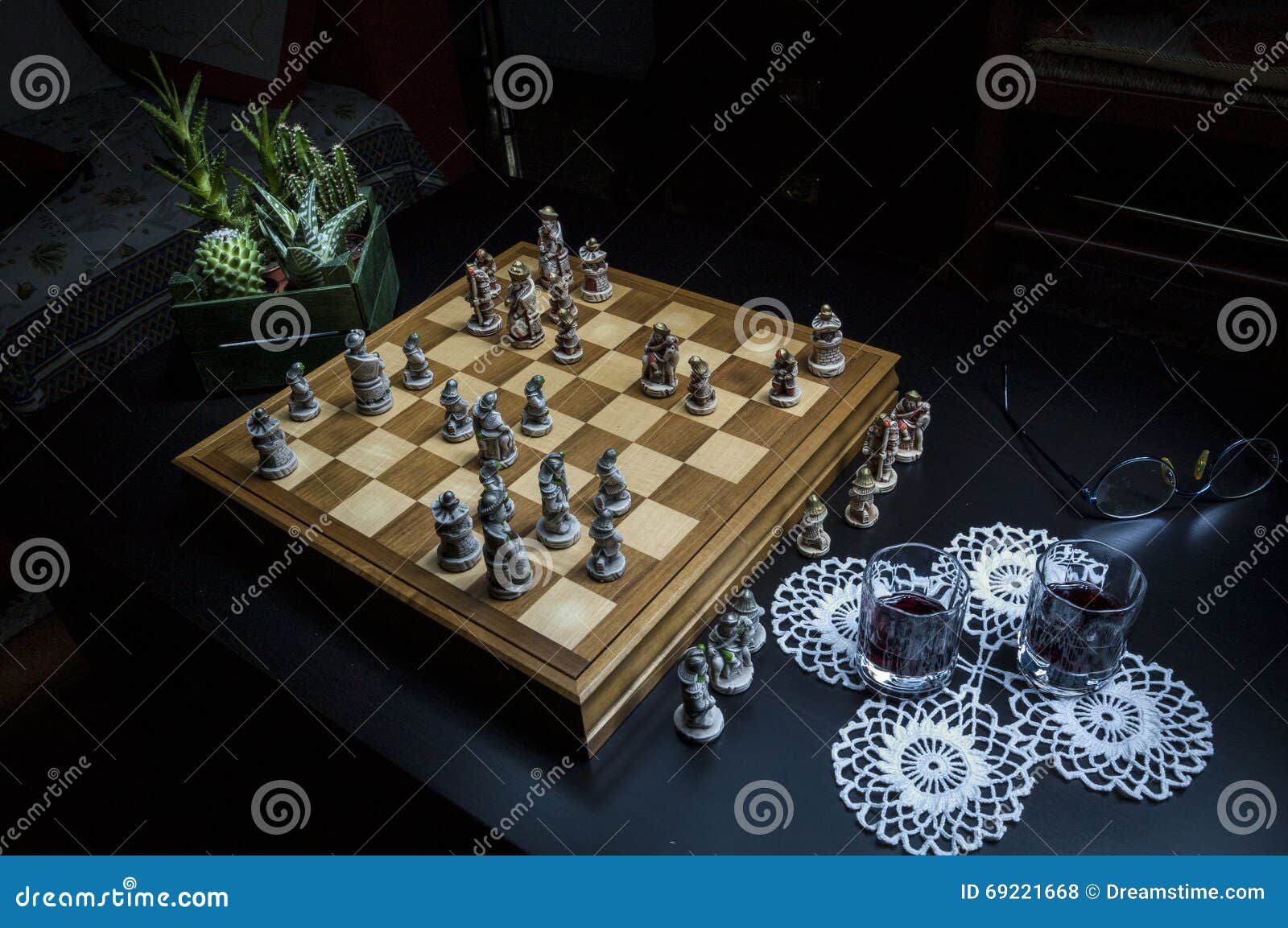 Game of chess at night stock photo. Image of liquors - 69221668