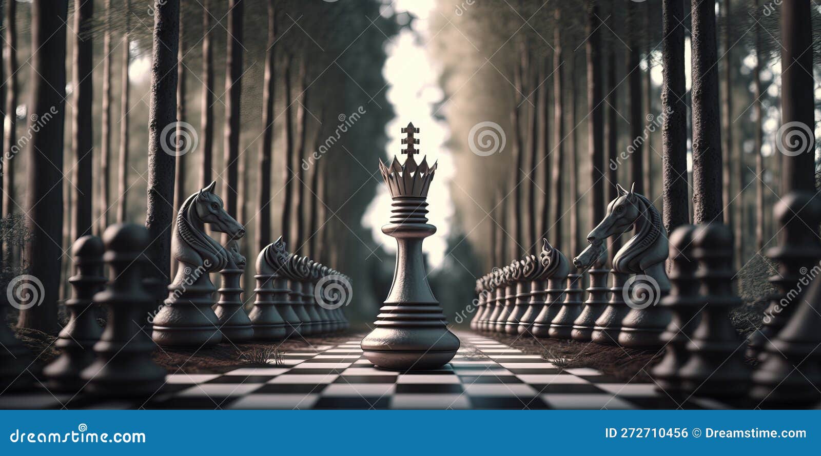 Game of Chess. Surreal Mystical Fantasy Artwork Stock Illustration ...