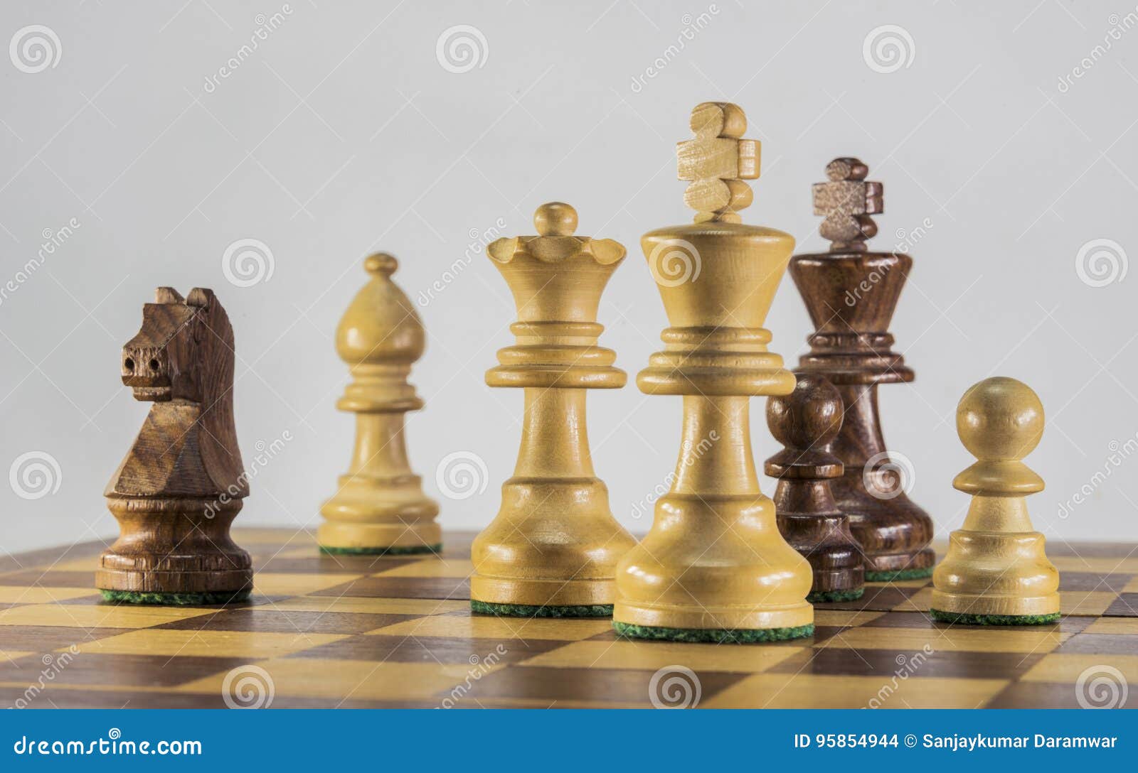 Game of Chess on the White Background Stock Photo - Image of knight ...