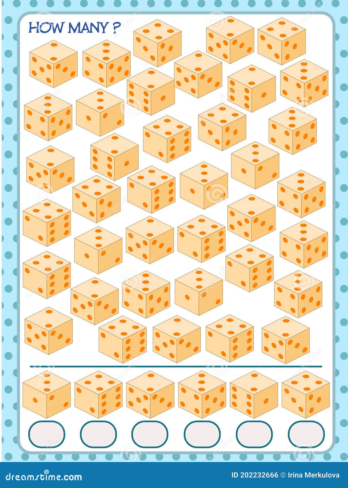 A Game for Children. Count How Many Cubes Stock Vector - Illustration ...