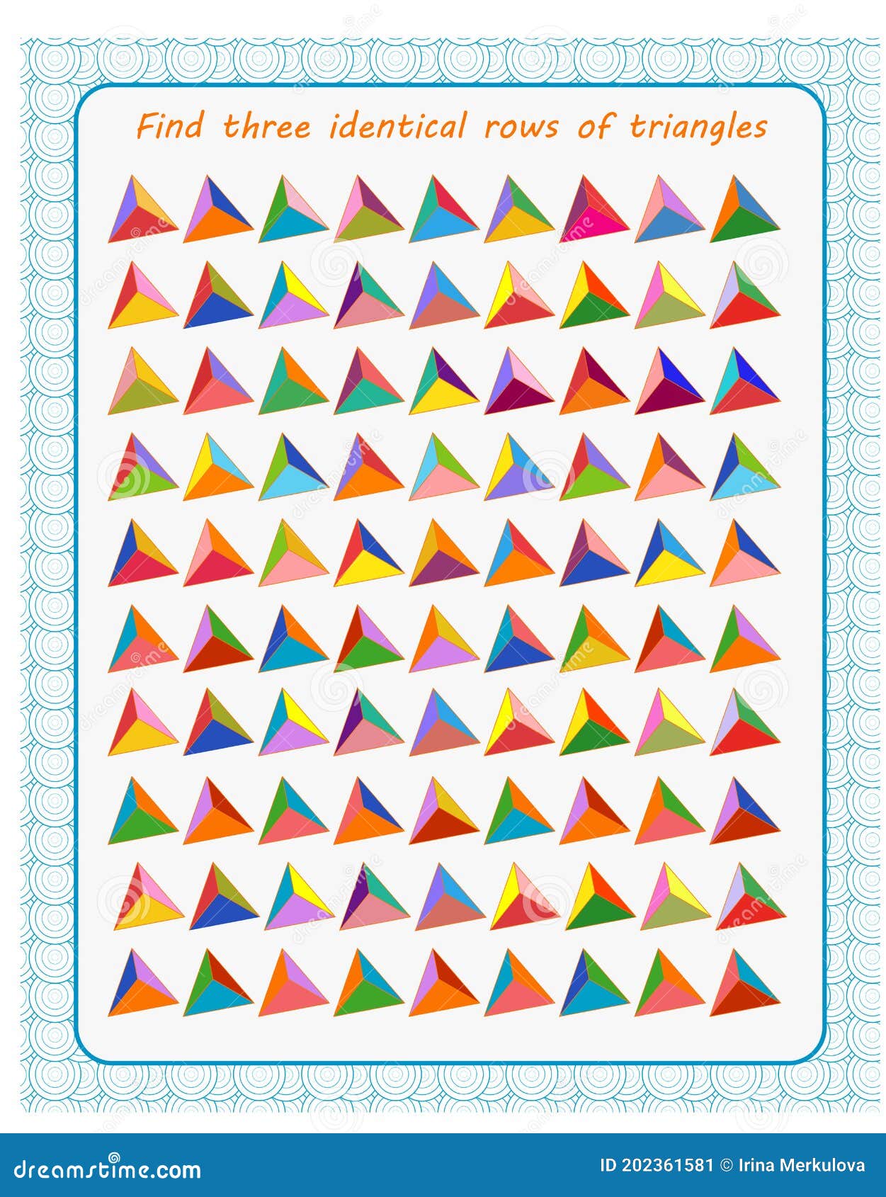 A Game for Children. Development of Attention Stock Image - Image of ...